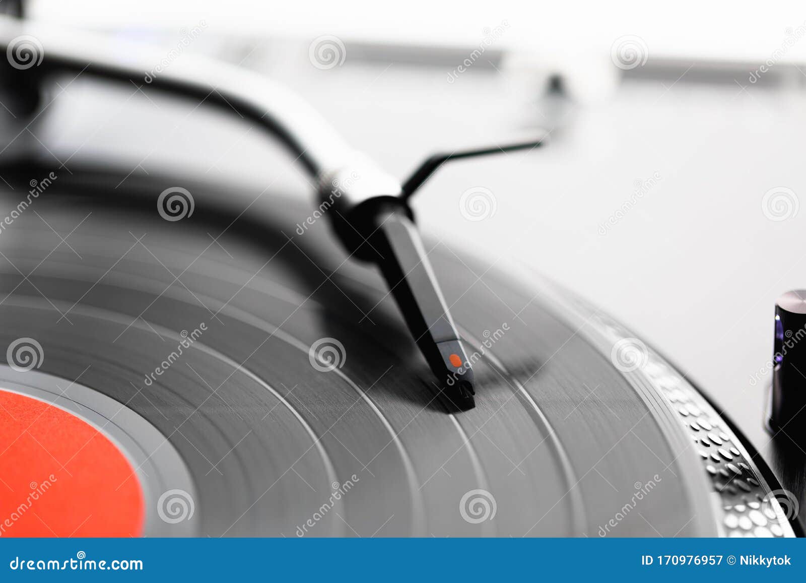 Abstract Turntable with Vinyl Record Stock Image - Image of pitch ...
