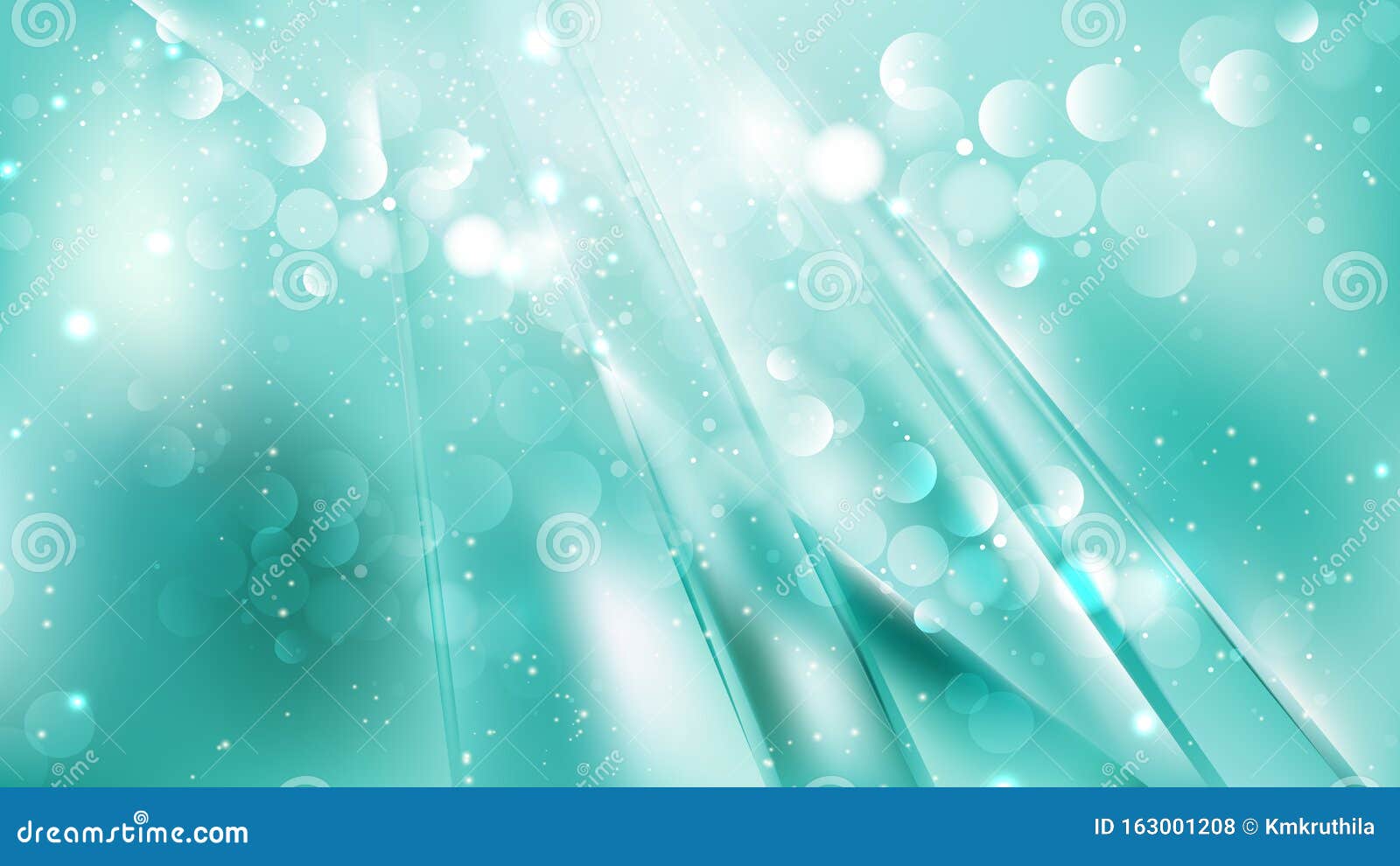 Abstract Turquoise Bokeh Defocused Lights Background Image Stock Vector ...