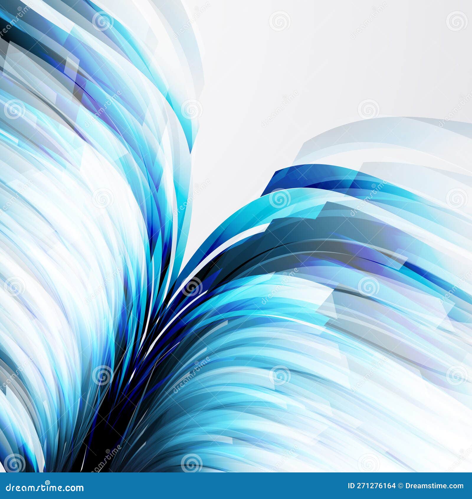 Abstract Turquoise Elements on a Light Background Stock Vector ...