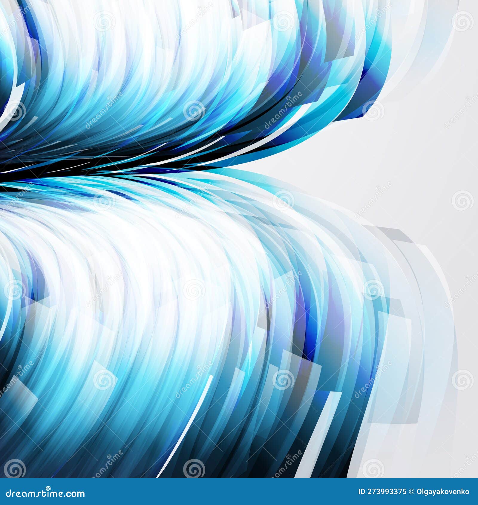 Abstract Turquoise Design Elements on a Light Background Stock Vector ...