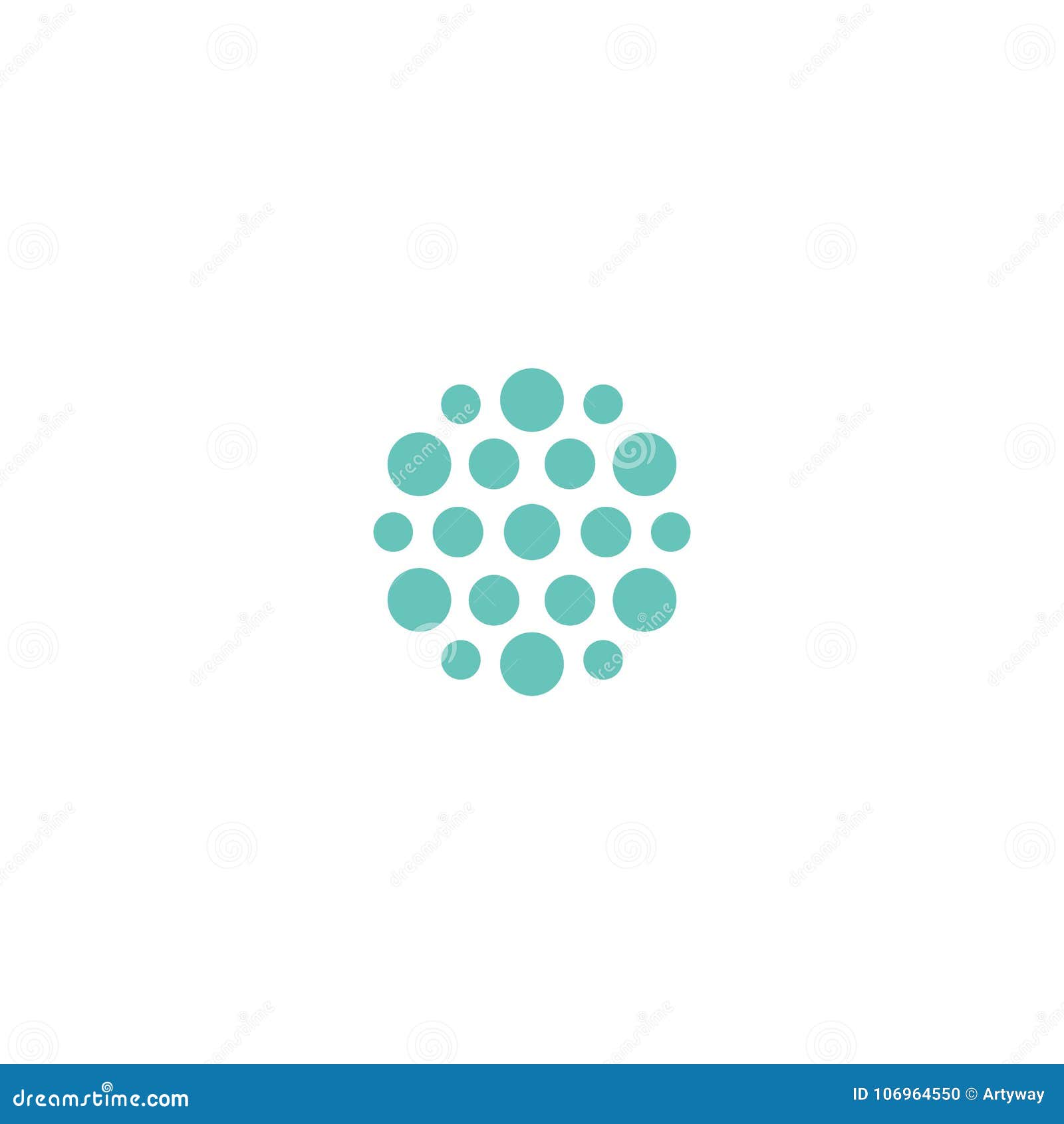 Abstract Turquoise Flat Template Logo. New Technology Vector Symbol ...