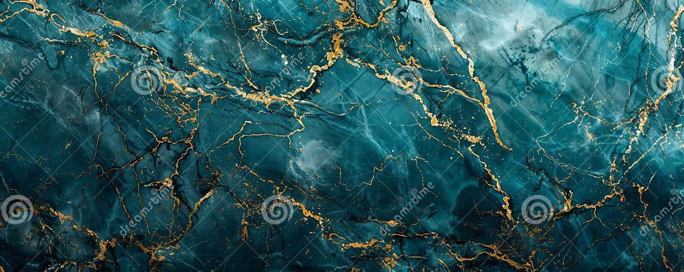 Abstract Turquoise and Gold Marble Texture Stock Photo - Image of ...