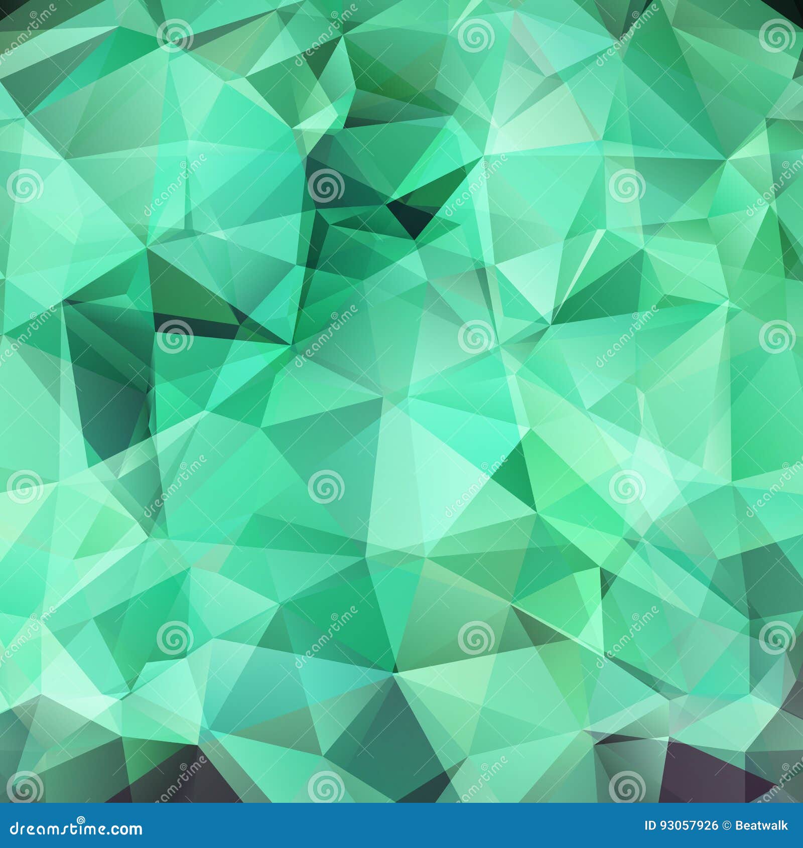 Abstract Turquoise Triangles Background Stock Vector - Illustration of ...