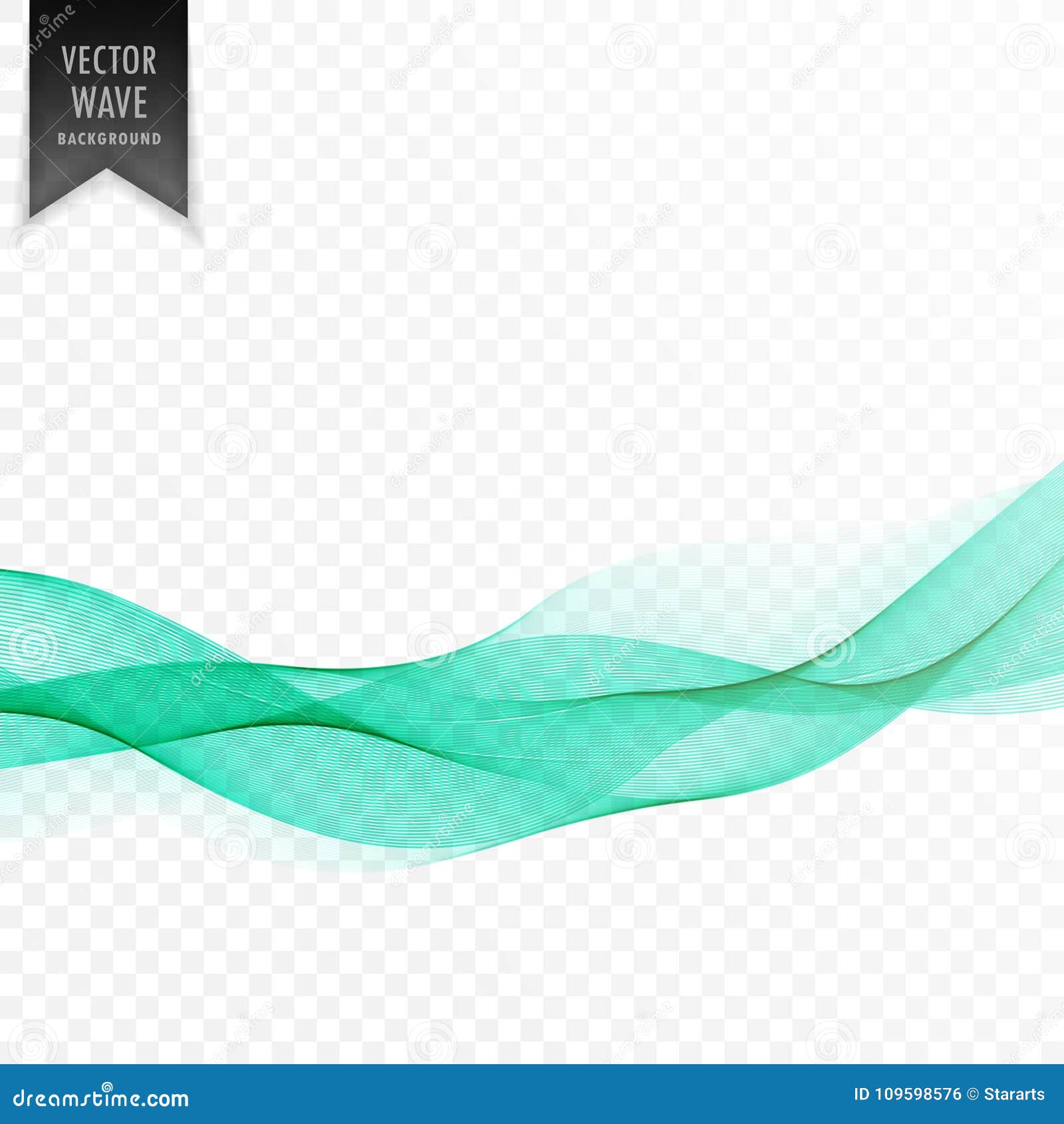 Abstract Turquoise Vector Wave Background Stock Vector - Illustration ...