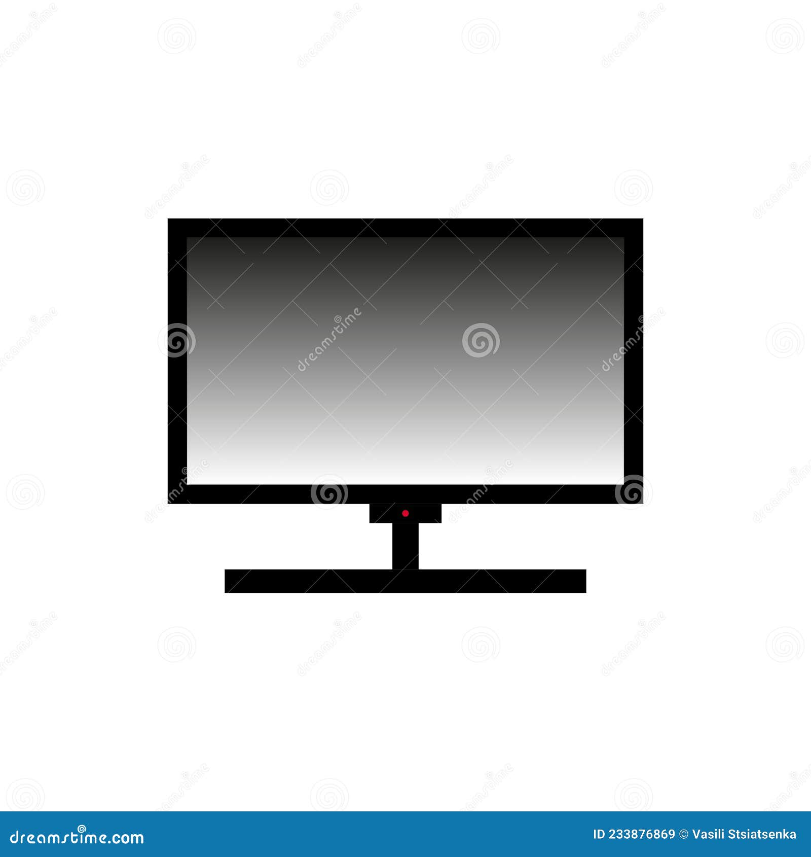 Abstract TV screen icon stock vector. Illustration of gray - 233876869