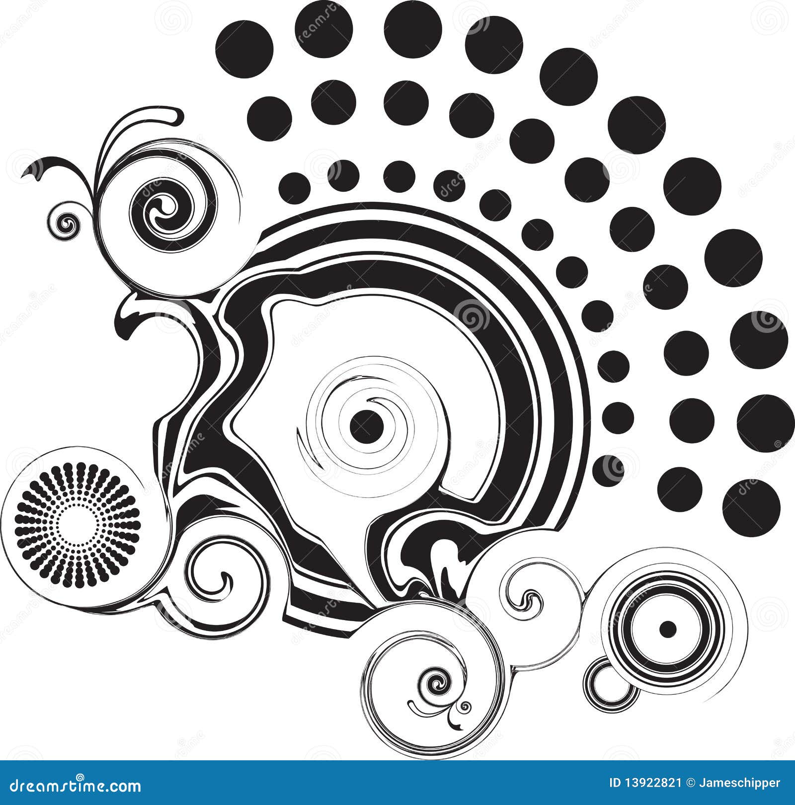Abstract twirl shape stock vector. Illustration of line - 13922821