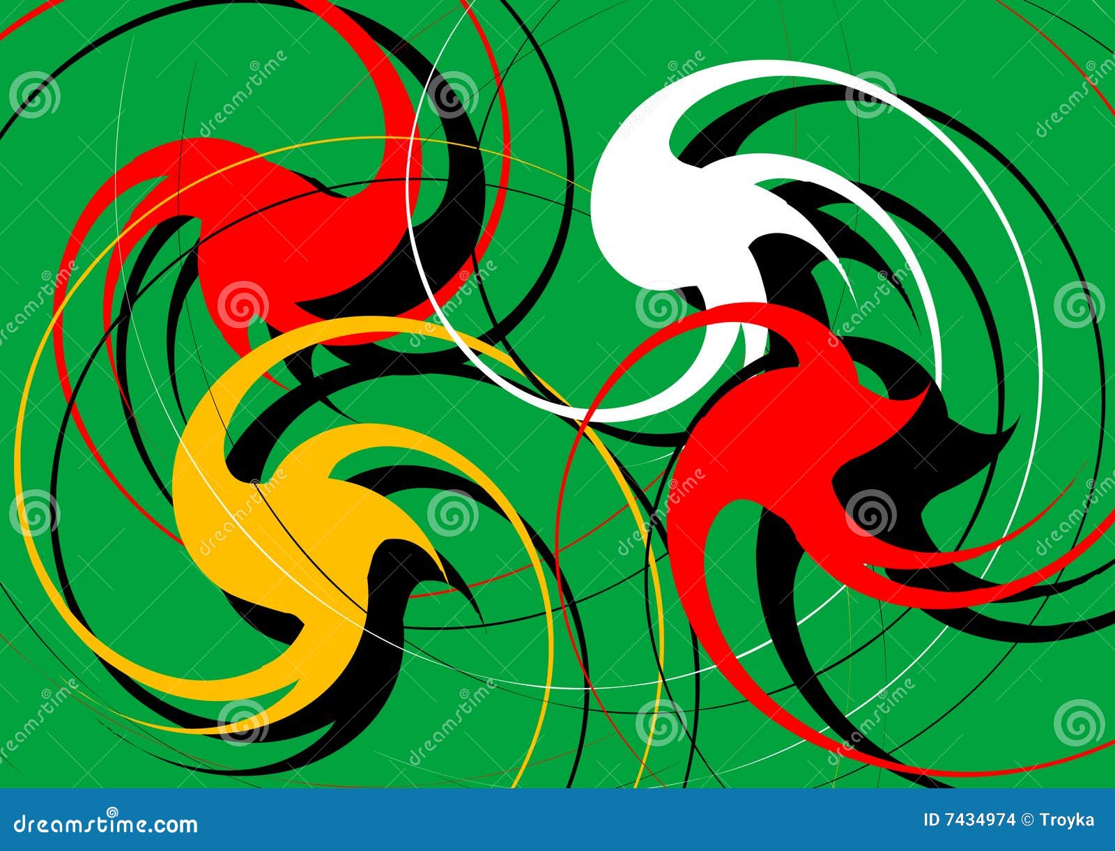 Abstract twisted figures. stock vector. Illustration of graphic - 7434974
