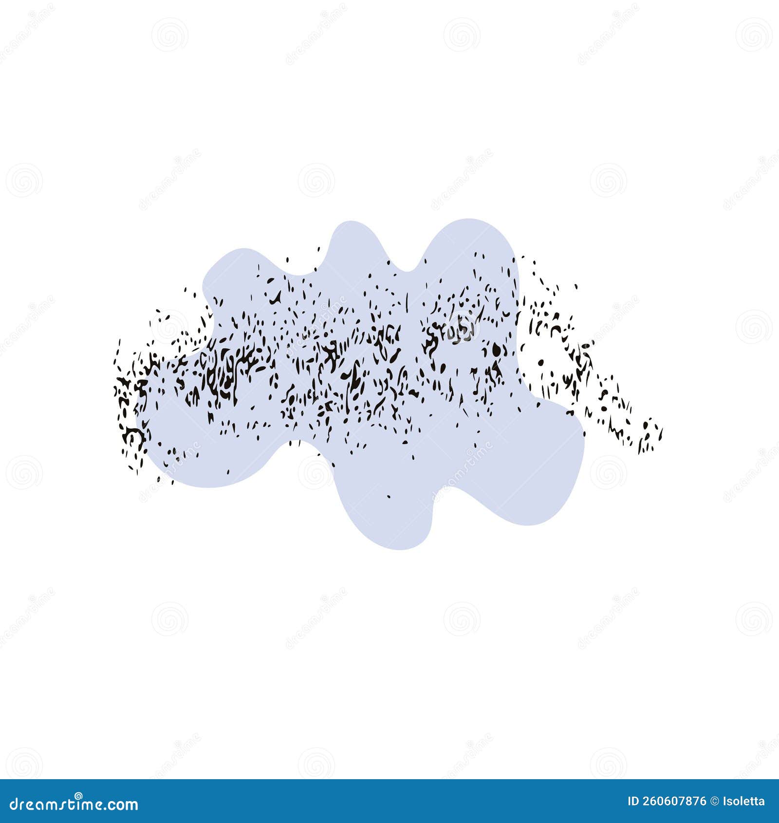 Abstract Twisted Shape with Small Particles. Vector Illustration Stock ...