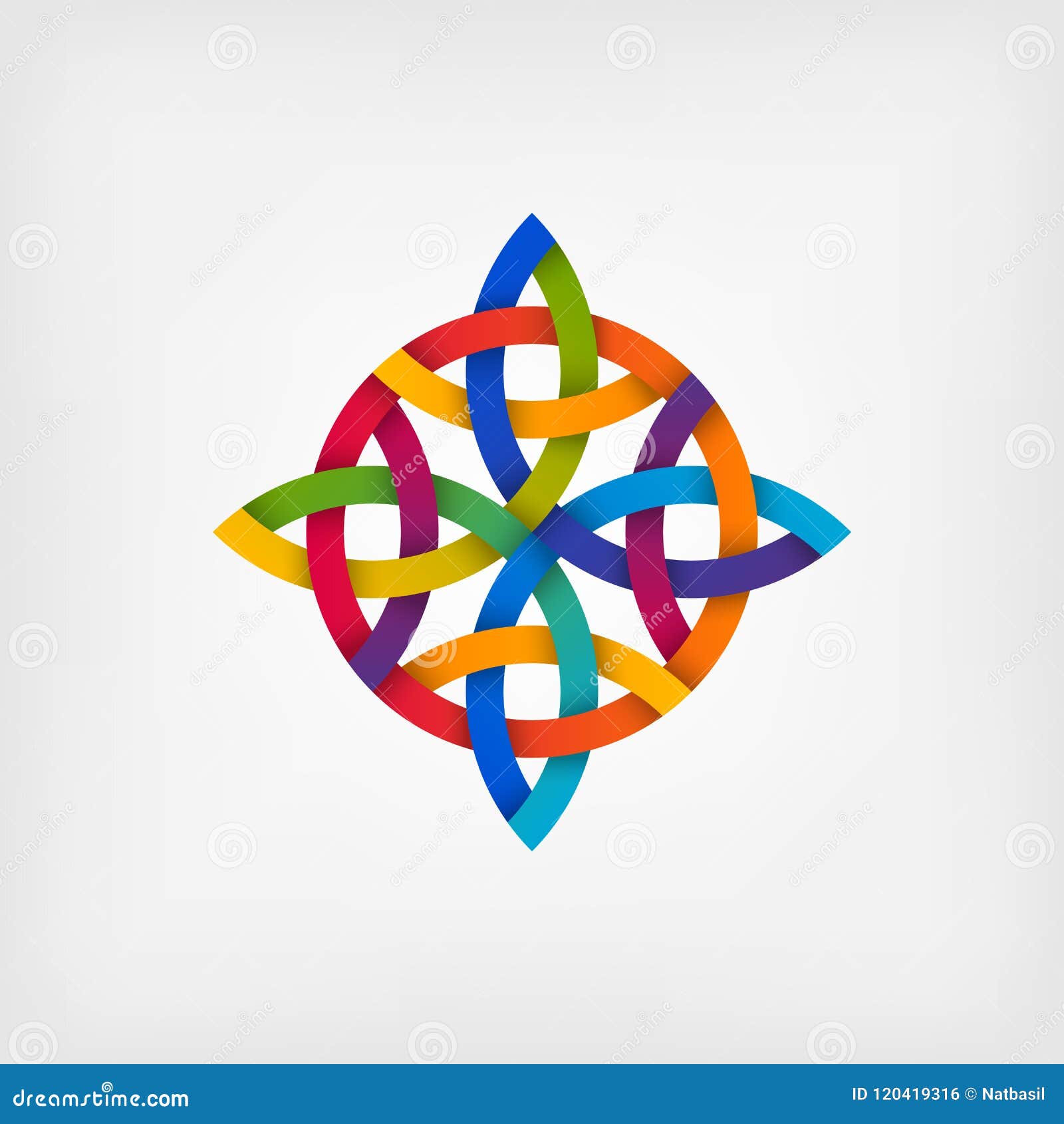 Abstract Twisted Symbol in Gradient Colors Stock Vector - Illustration ...