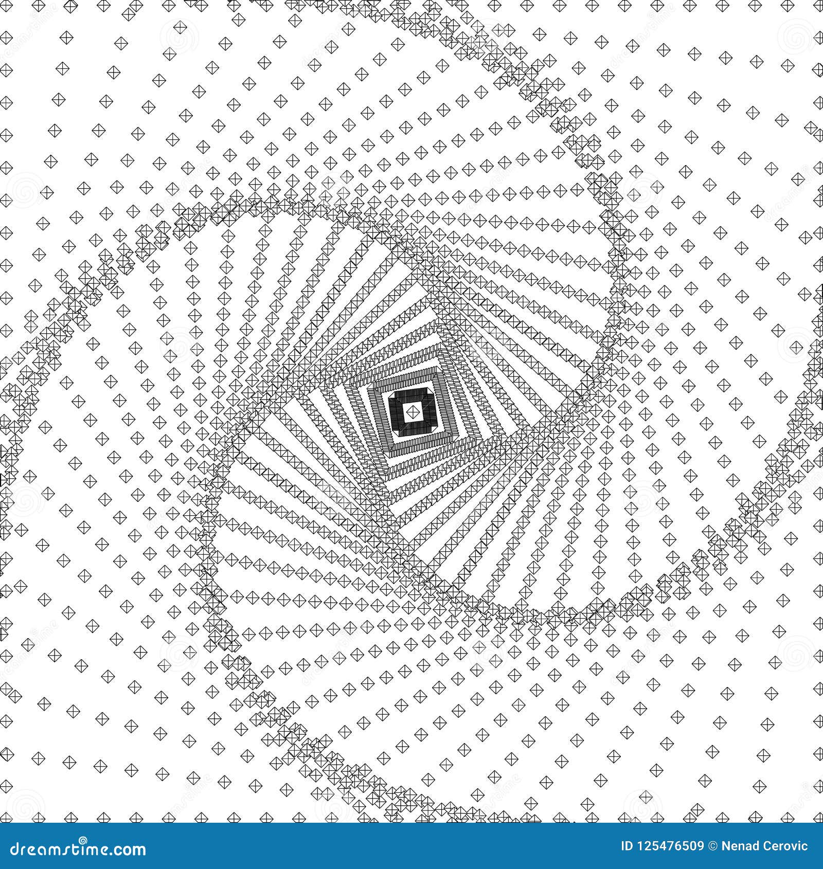 Abstract Twister Construction Structure Isolated on White Background ...