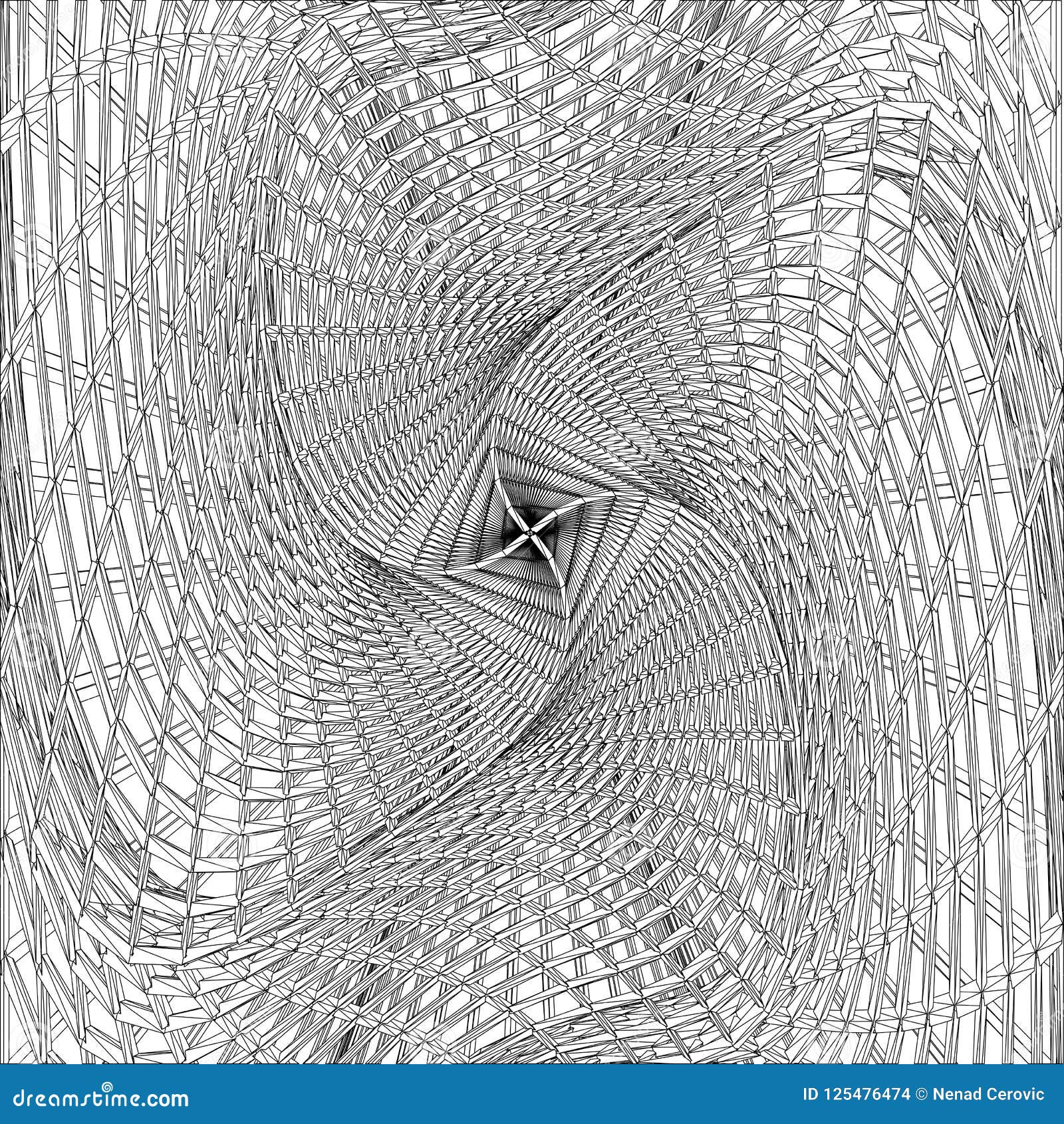 Abstract Twister Construction Structure Isolated on White Background ...