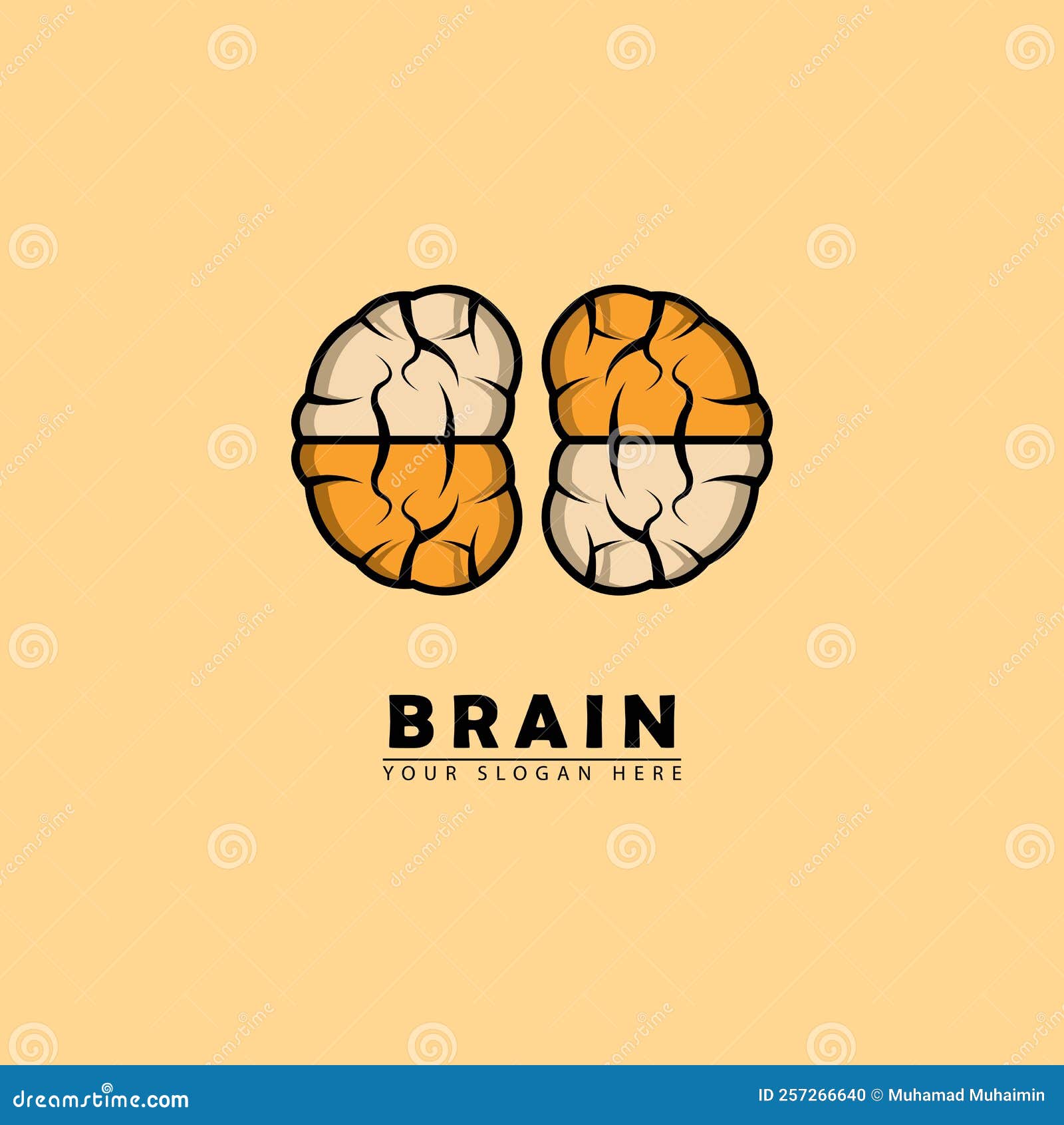 Abstract Two Brains Logo Icon Stock Vector - Illustration of human ...