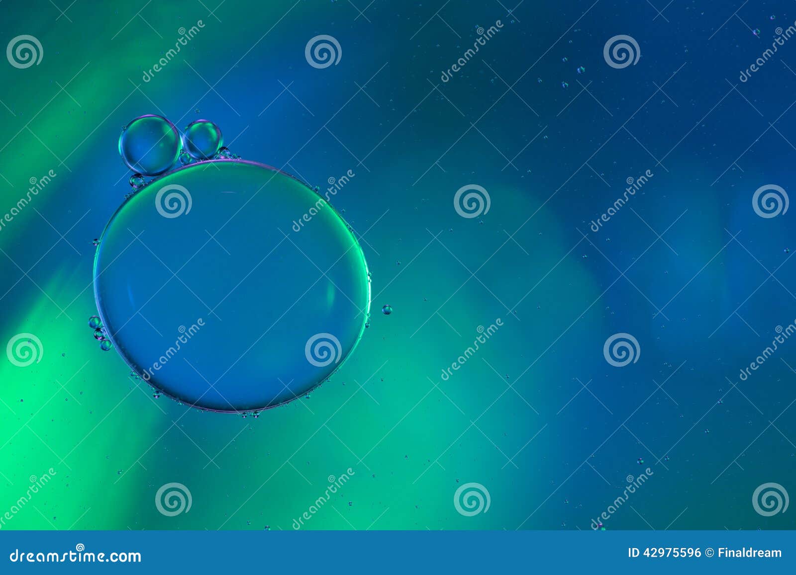 Abstract Two Bubbles of Water Bonding To a Another Stock Photo - Image ...