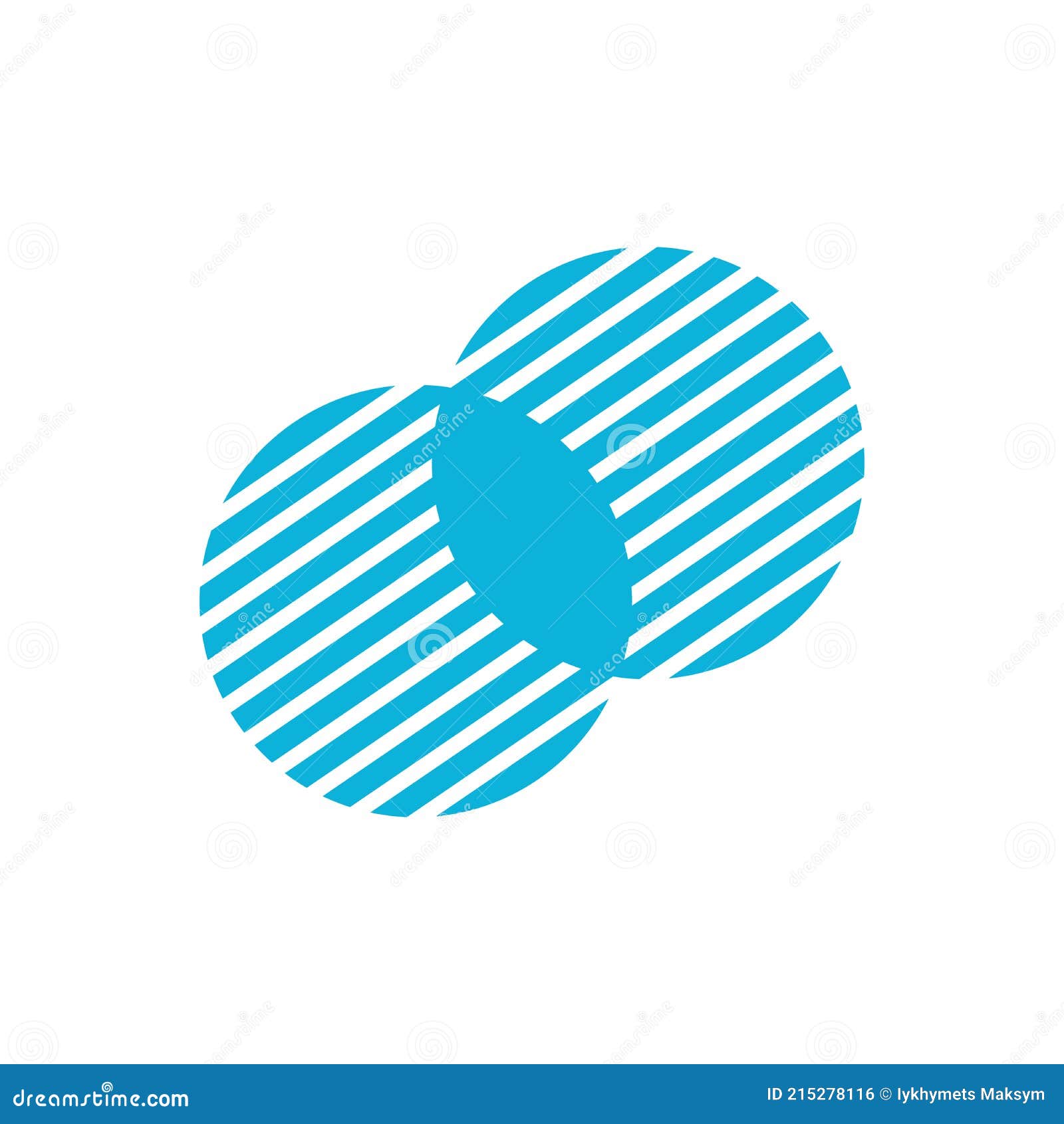 Abstract Two Circle Shape on White Background Vector Illustration Stock ...