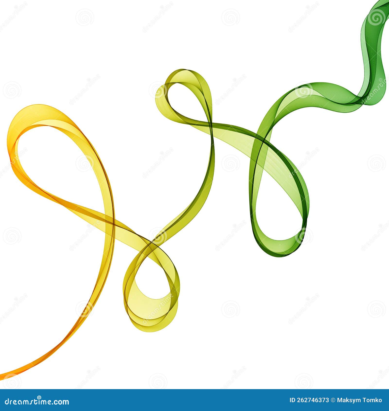 Abstract Two Color Wave. Yellow-green Wave Pattern. Eps 10 Stock ...