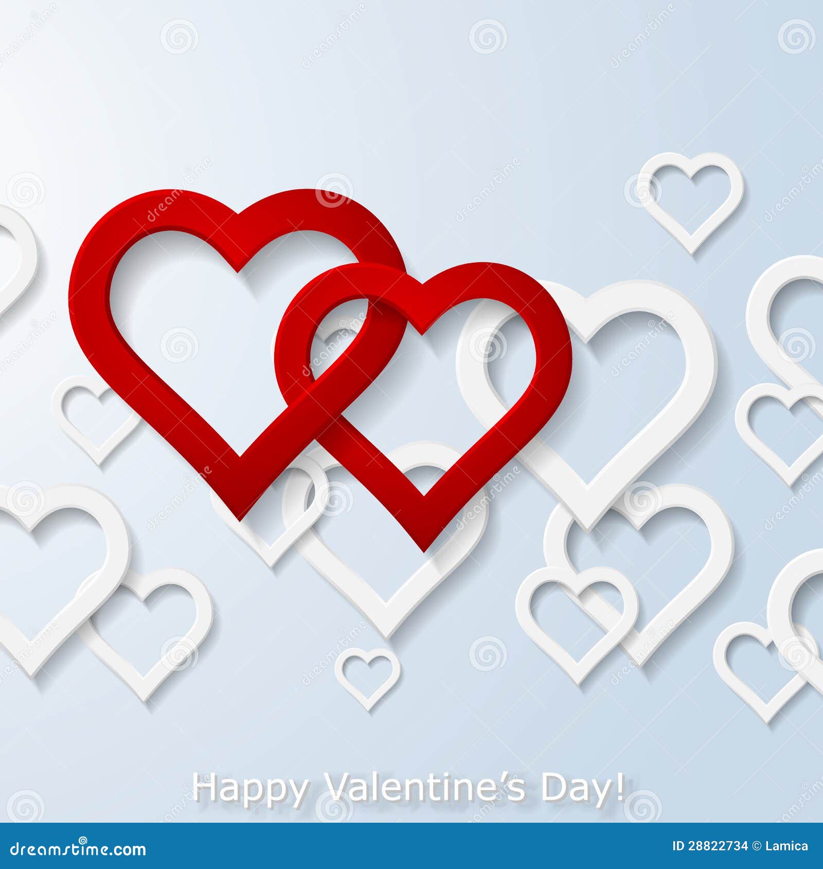 Abstract Two Flying Red Hearts Stock Vector - Illustration of eps10 ...