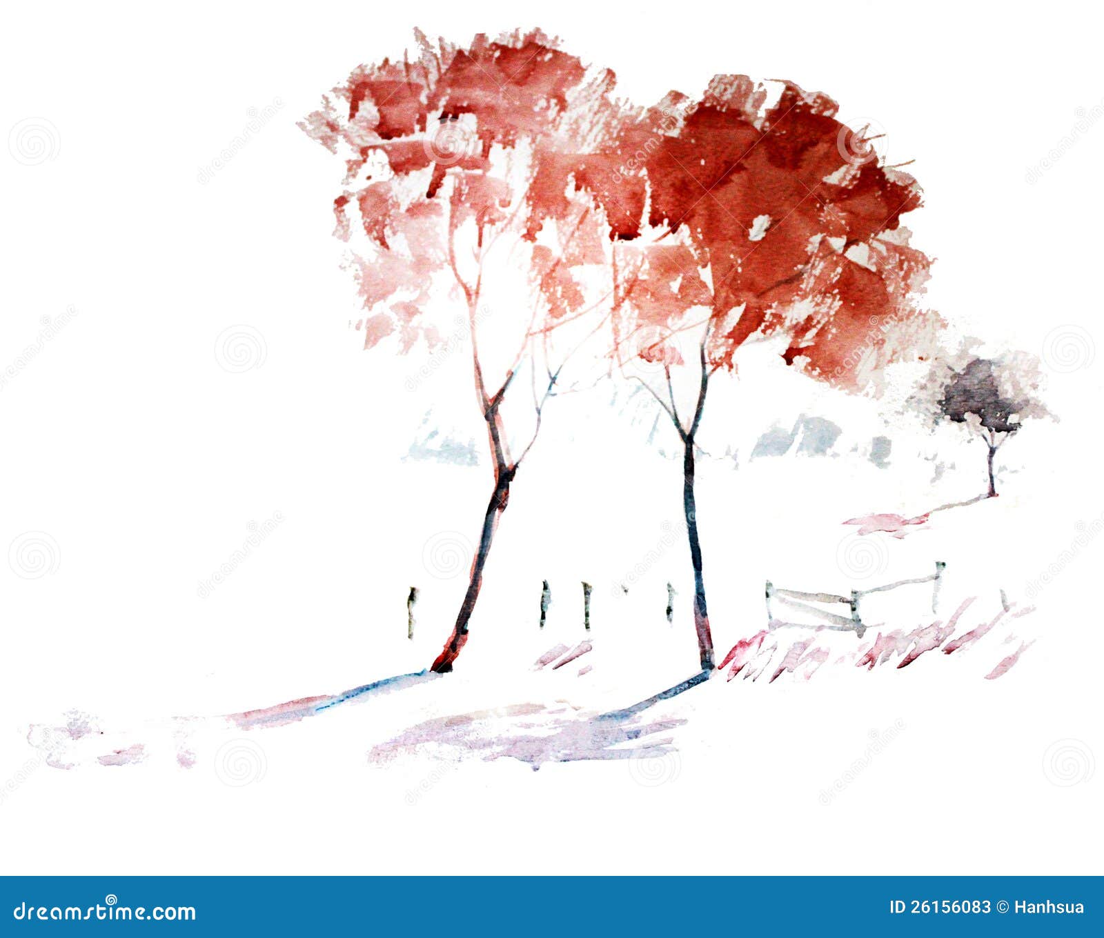 Abstract two love trees stock illustration. Illustration of concept ...