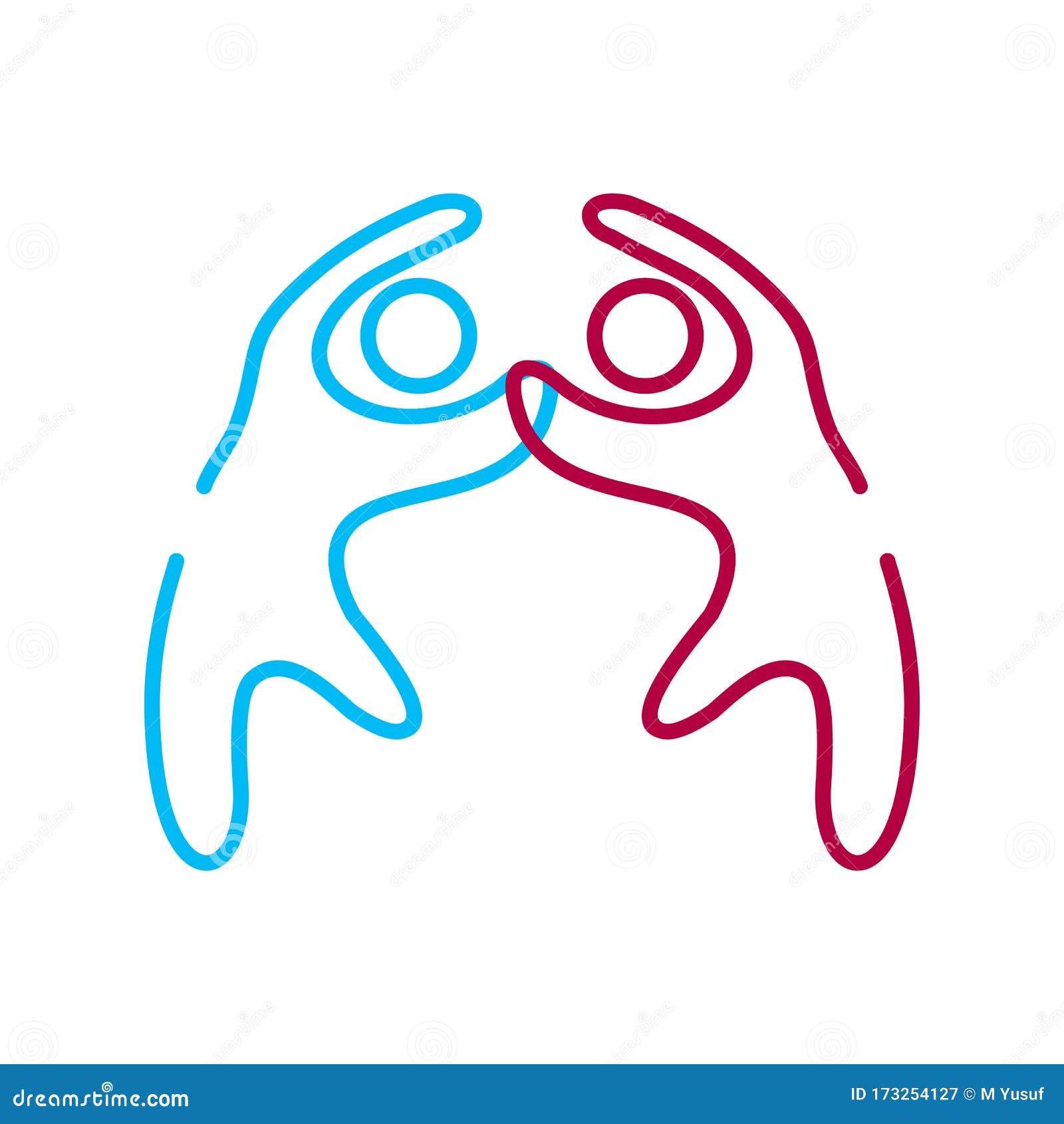 Abstract 2 Two People Logo Template Vector Design Stock Vector ...