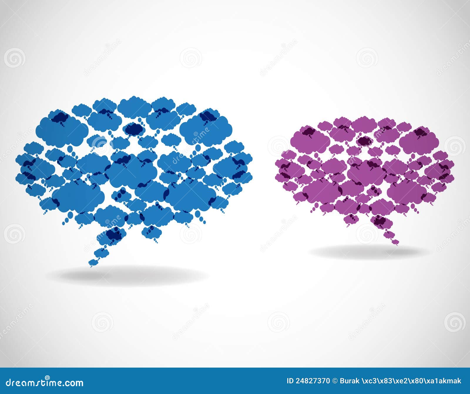 Abstract Two Speech Bubbles Stock Vector - Illustration of concepts ...