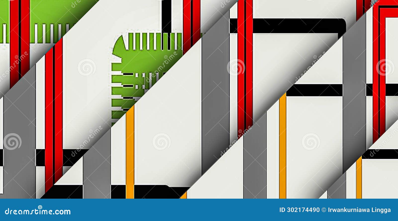 Abstract Typeface Composition with Lines and Text Stock Illustration ...