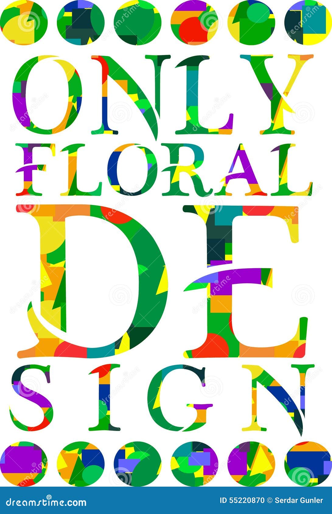 Abstract Typography Colors Design Stock Vector - Illustration of text ...