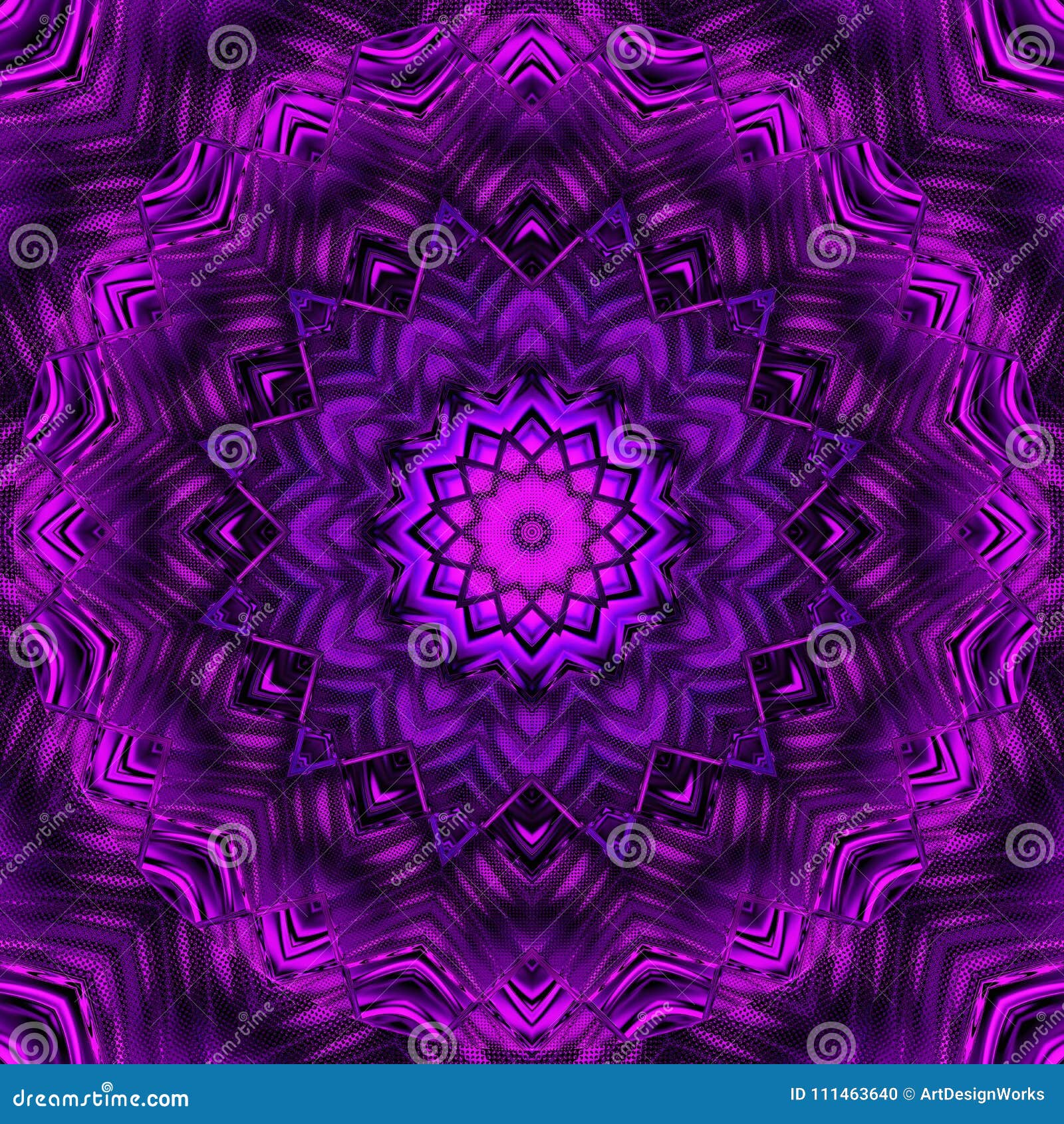 Abstract Ultraviolet Beautiful Mandala Design Stock Illustration ...