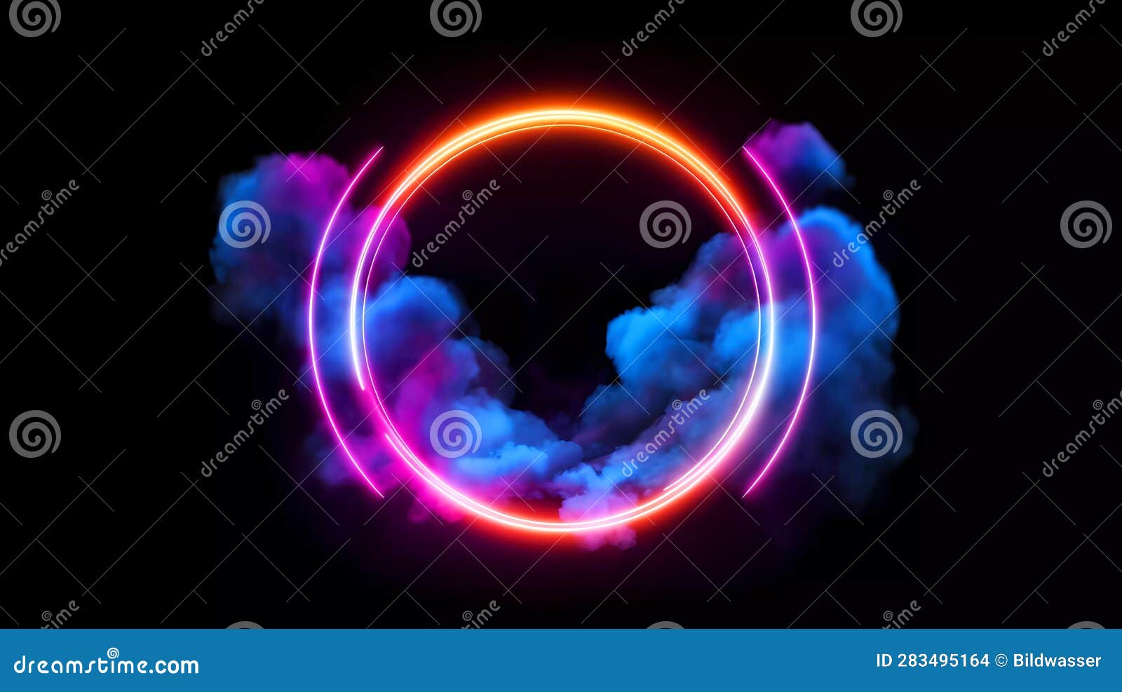 Abstract Ultraviolet Light Circle. Generative Ai Design Stock ...