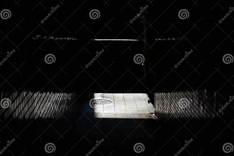 Abstract / Underpass Light and Shadow Stock Photo - Image of entrance ...