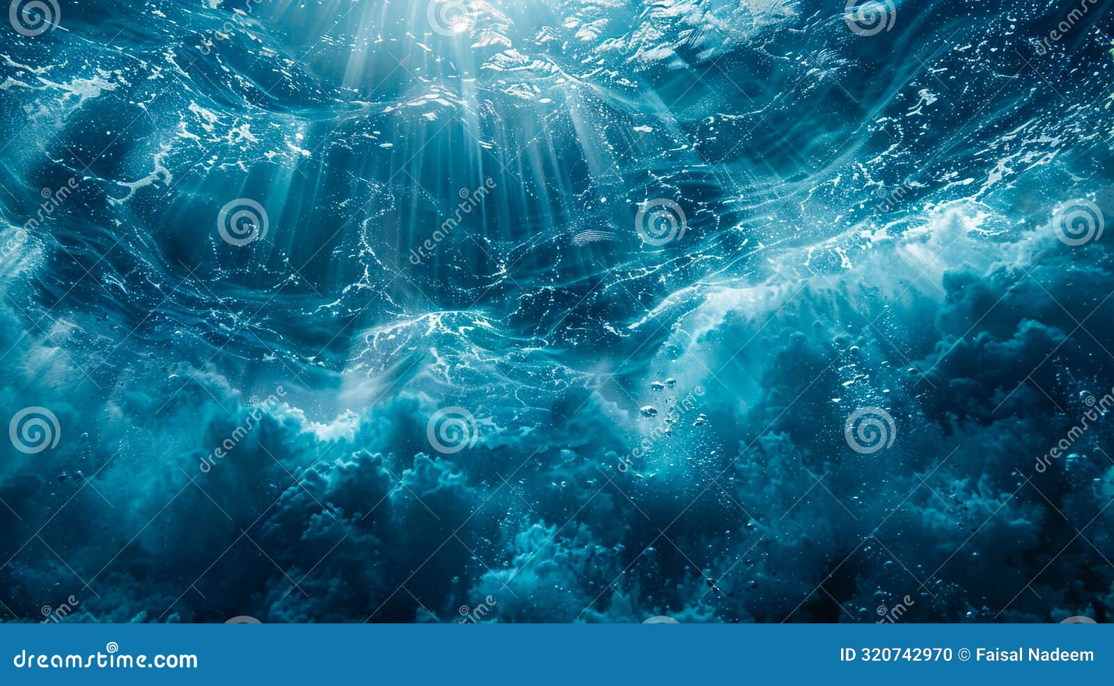 Abstract Underwater Background with Flowing Currents and Aquatic ...