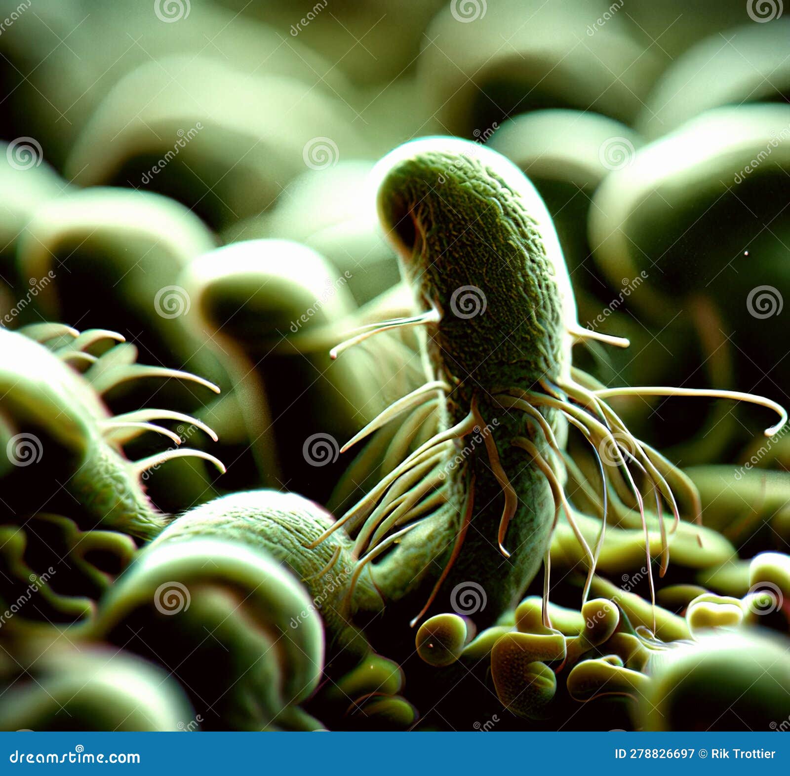 Abstract Undiscovered Alien Microorganism Stock Illustration ...