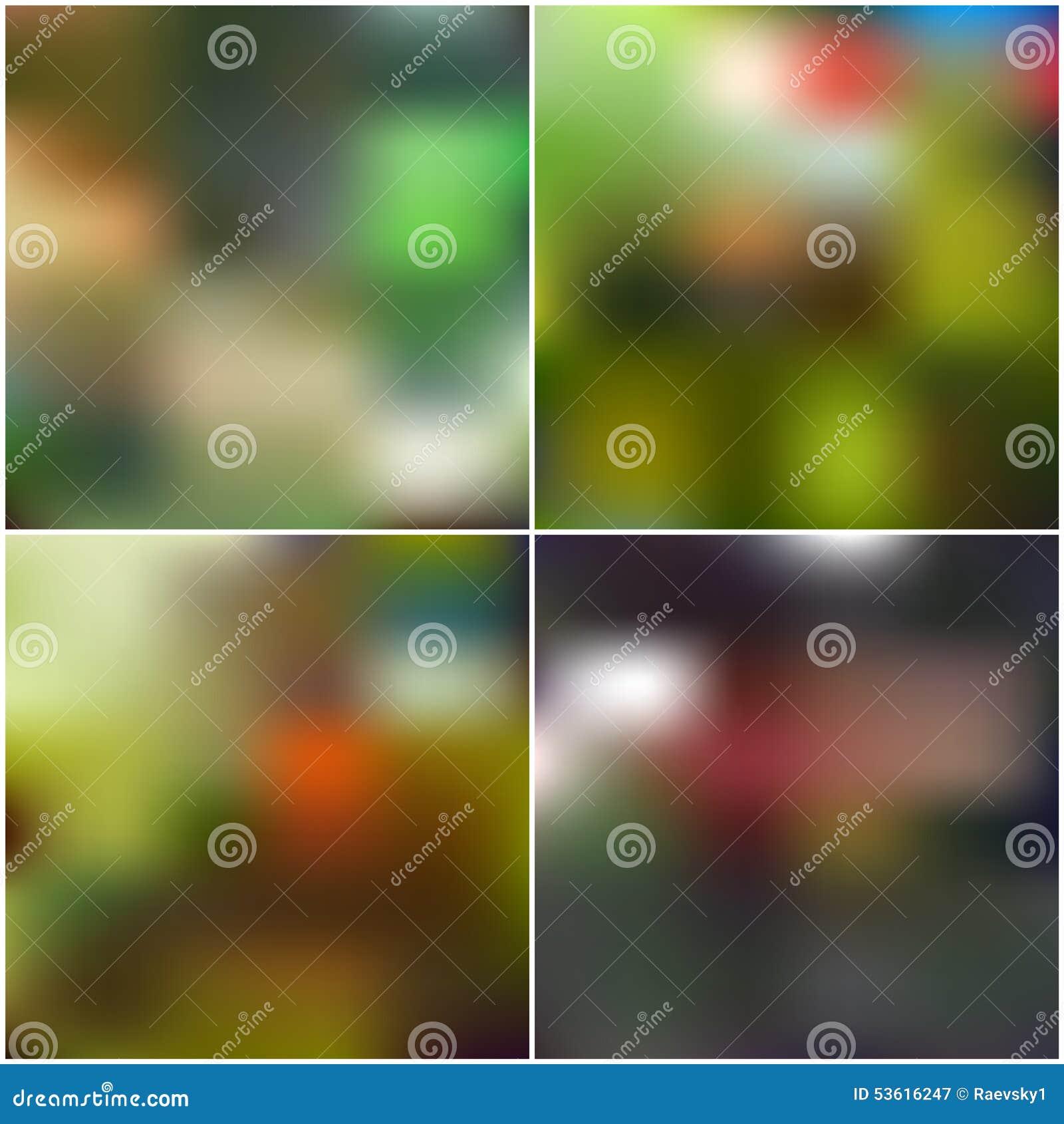 Abstract Unfocused Natural Backgrounds, Blurred Stock Vector ...