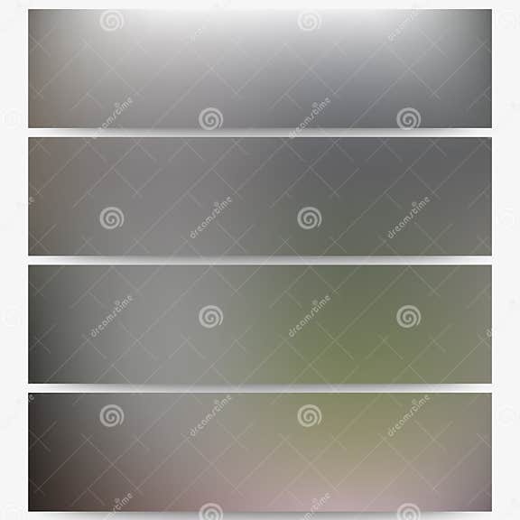 Abstract Unfocused Natural Headers Set, Blurred Stock Vector ...