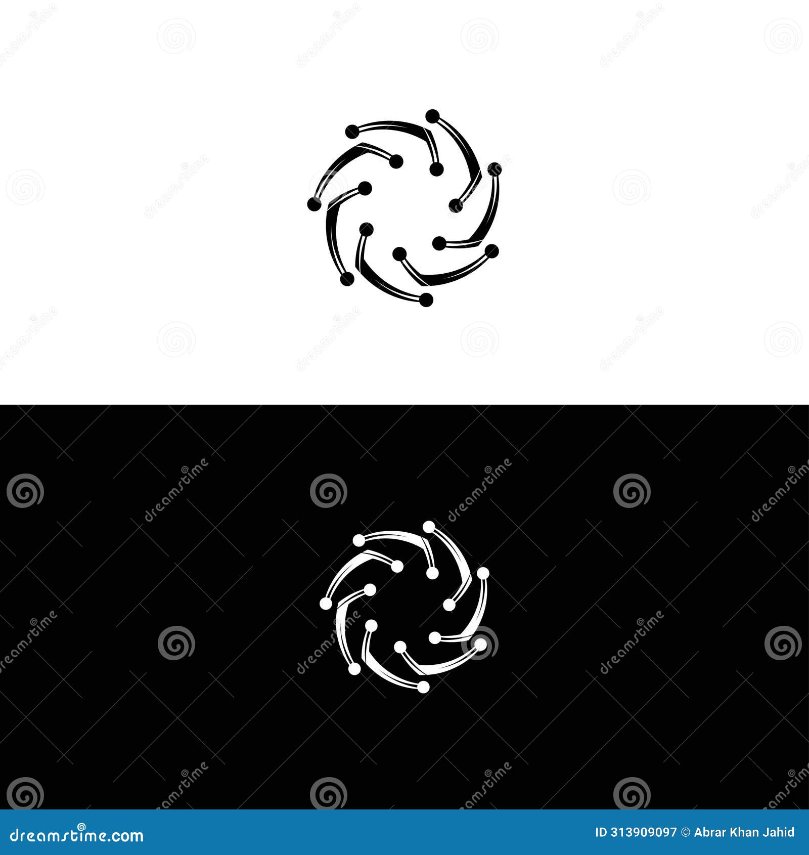 Abstract Union Circle Shape Logo Design Vector Template Stock Vector ...