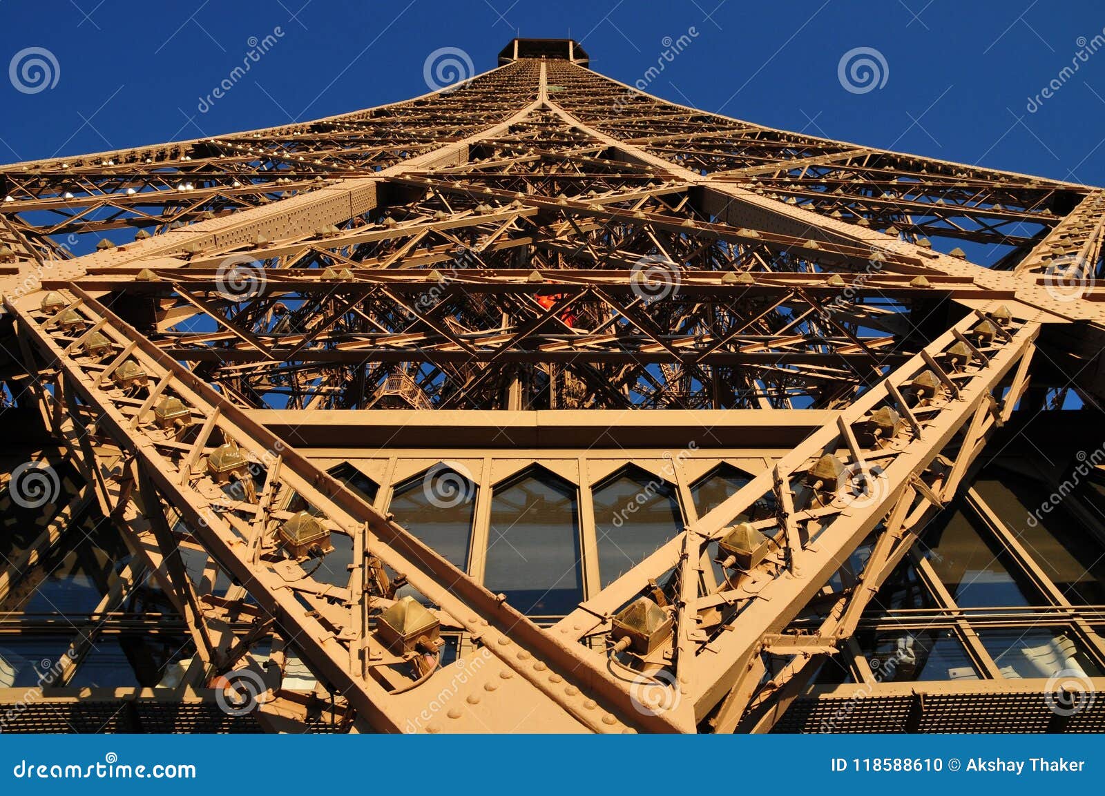 Artistic Geometric Design of Eiffel Tower, Paris. `Pride of Paris` with ...