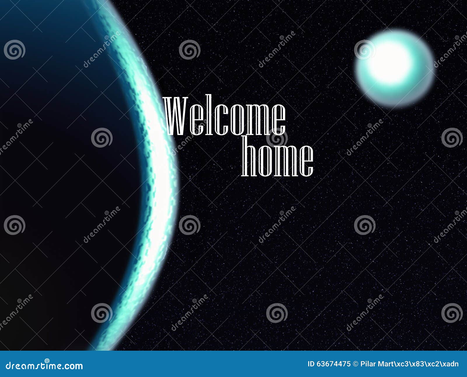 Abstract Universe Welcome Home Stock Illustration - Illustration of ...