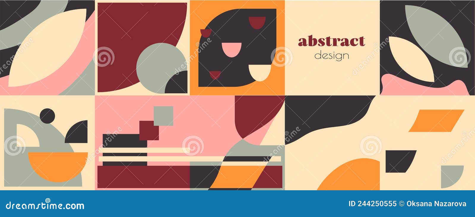 Abstract Unusual Geometric Pattern Design with Shapes and Elements ...