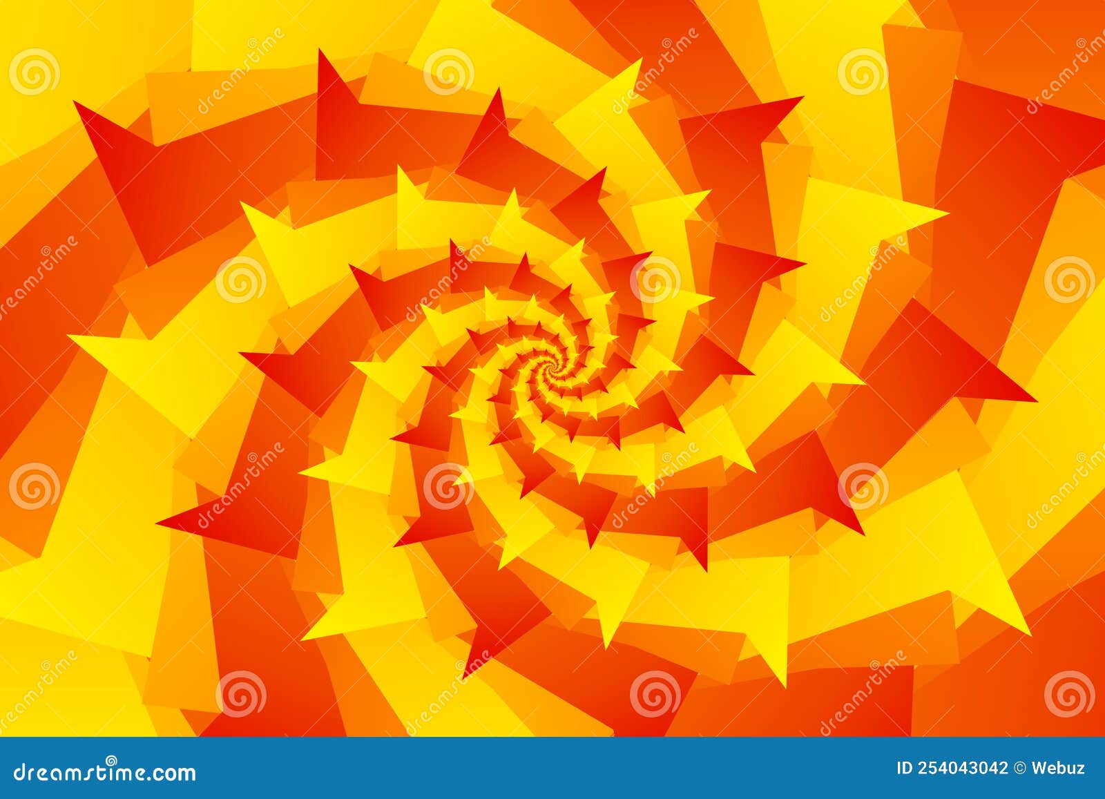 Abstract Unusual Illustration of a Spiral Pattern with Triangular ...