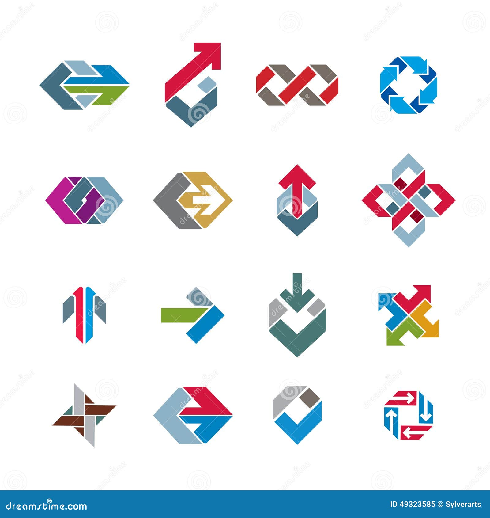 Abstract Unusual Vector Icons Set, Creative Symbols Collection, Stock ...