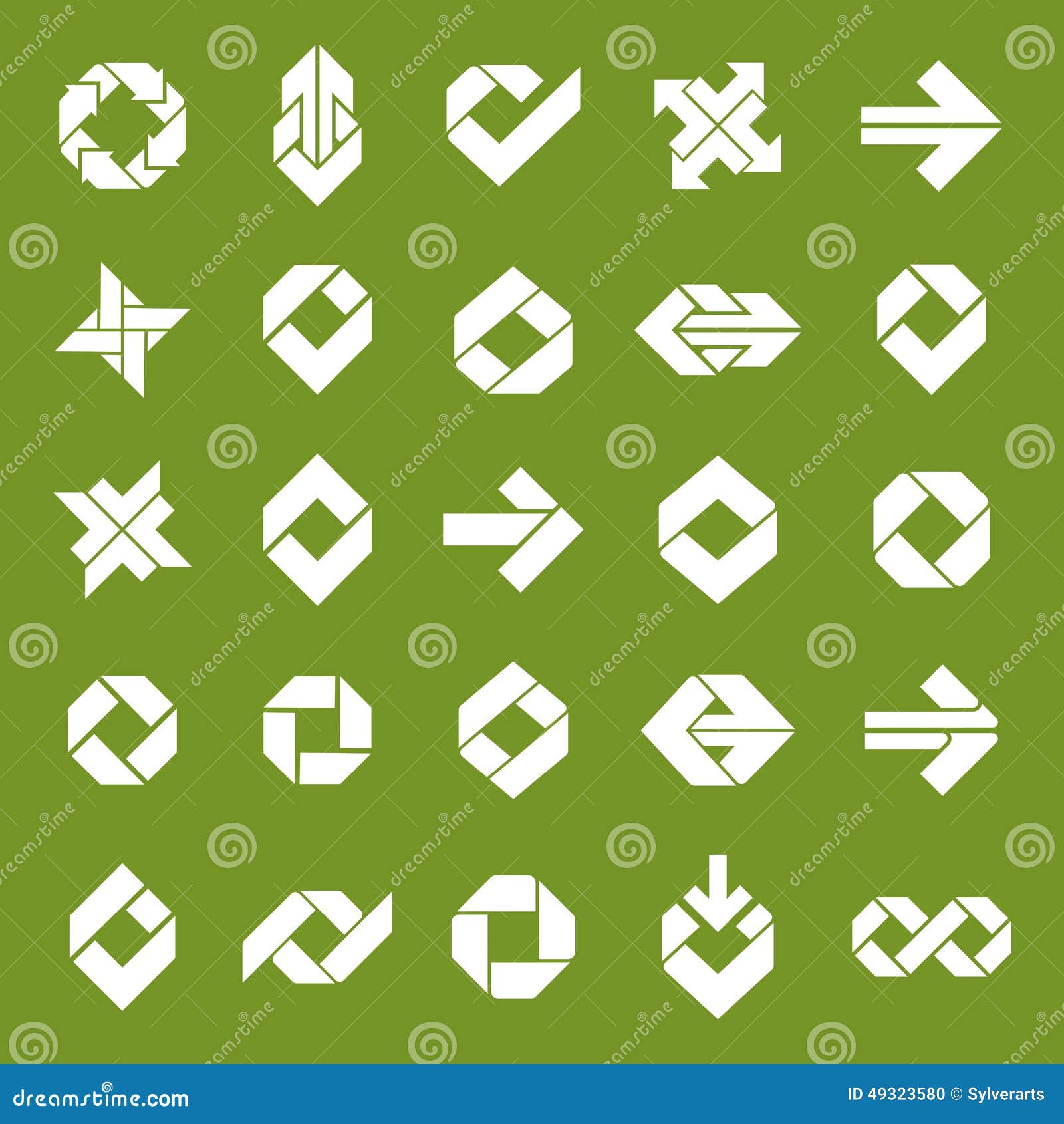 Abstract Unusual Vector Symbols Set, Creative Stylish Icon Templates ...