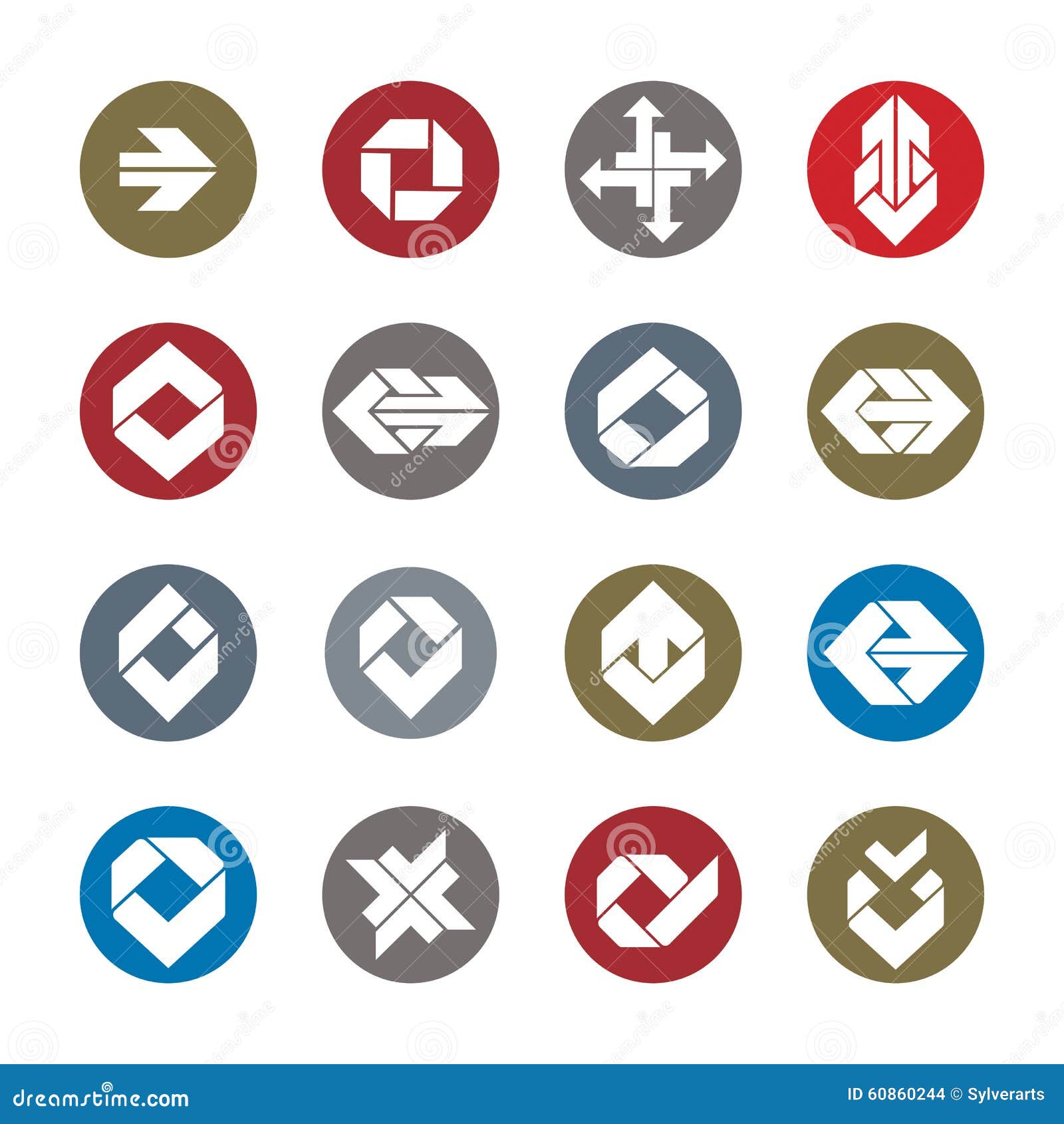 Abstract Unusual Vector Symbols Set, Creative Stylish Icon Stock Vector ...