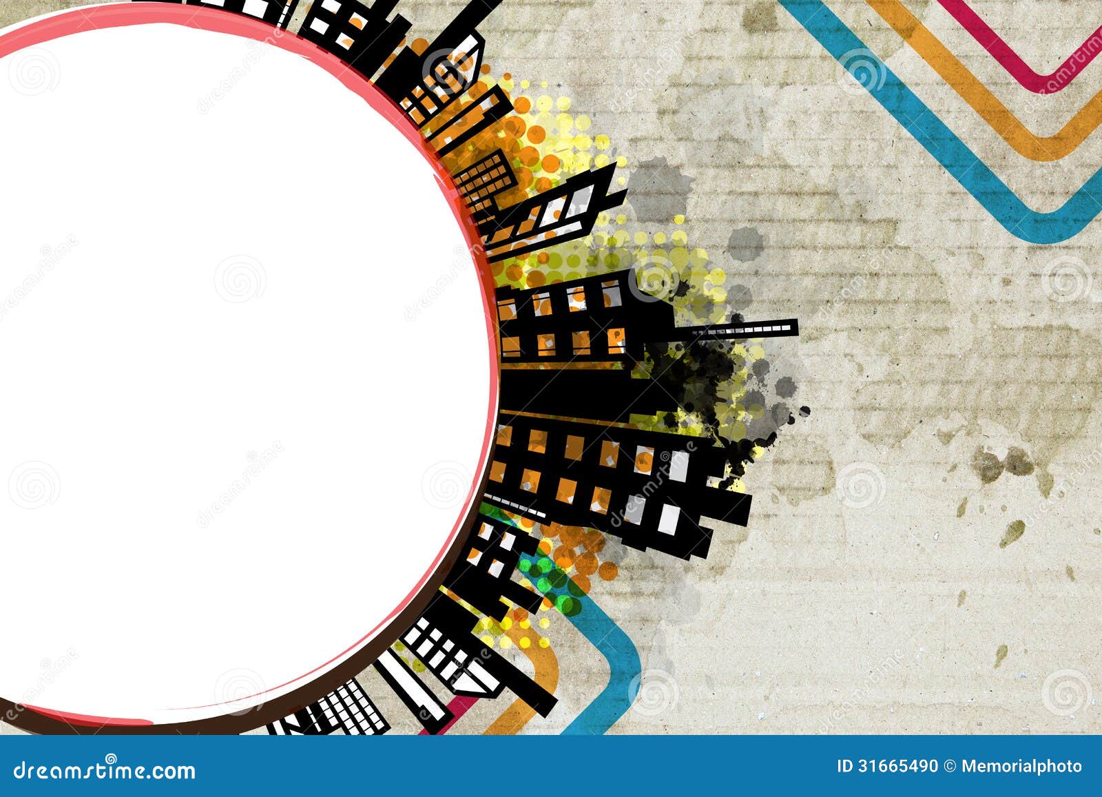 Abstract Urban Circle Design Stock Illustration - Illustration of ...