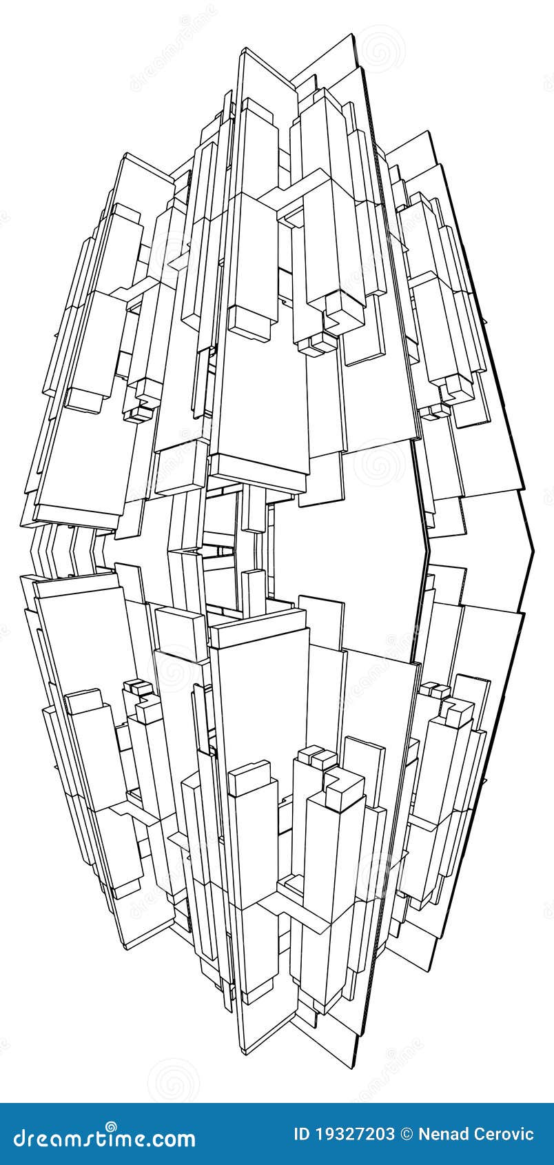 Abstract Urban City Building Vector 73 Stock Vector - Illustration of ...
