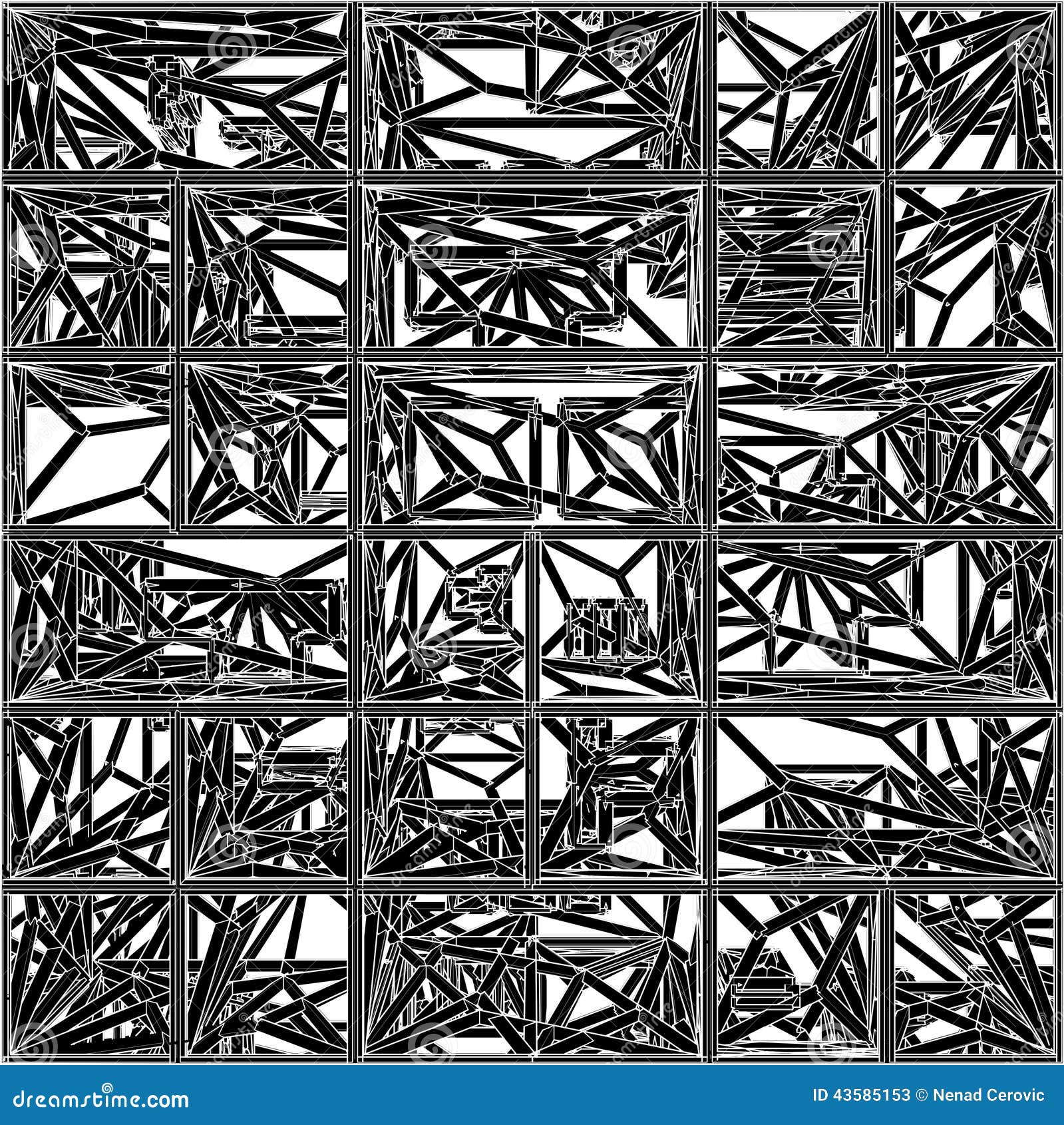 Abstract Urban Construction in Chaos Vector Stock Illustration ...