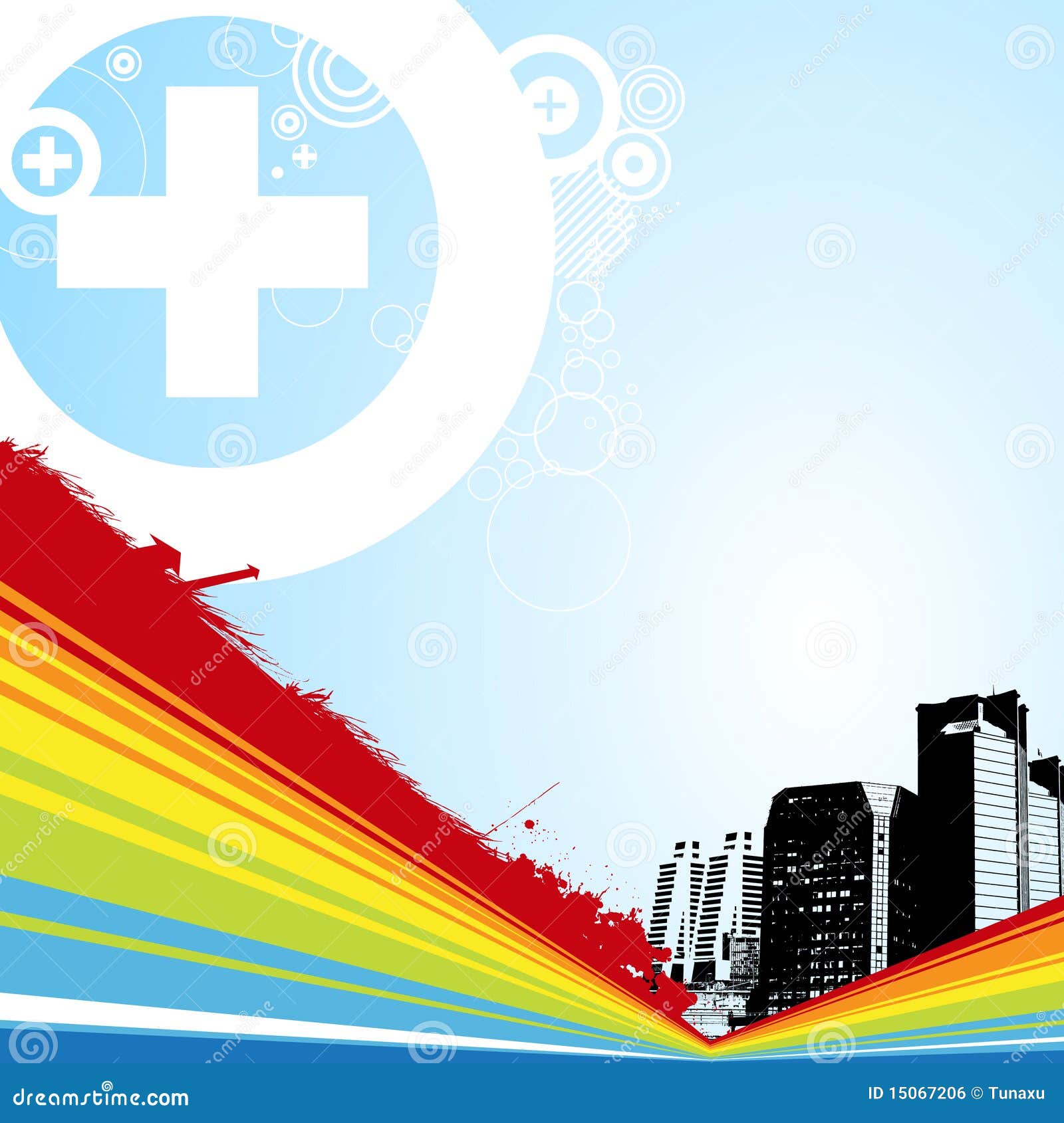 Abstract urban design stock vector. Illustration of plant - 15067206