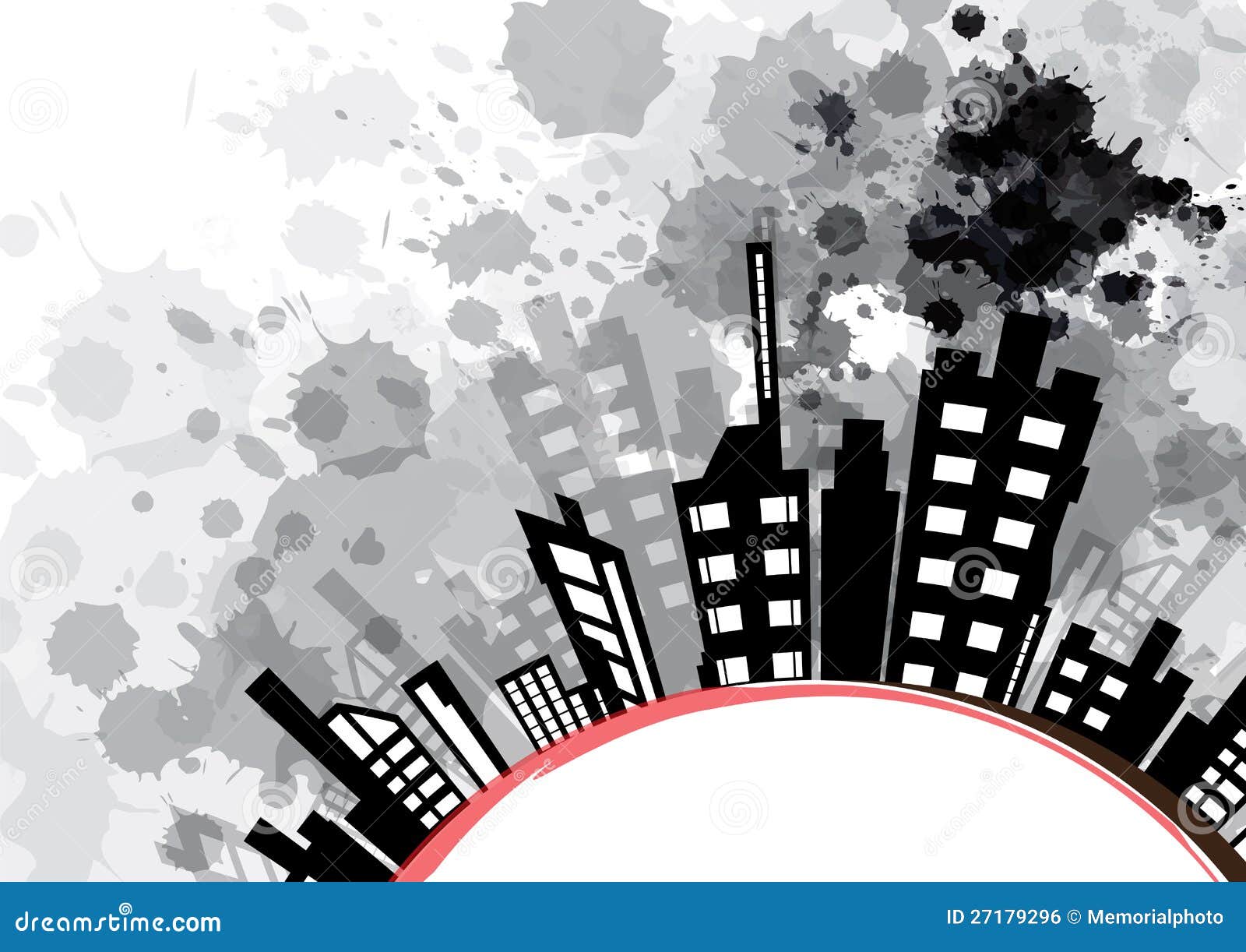 Abstract urban design stock vector. Illustration of smoke - 27179296