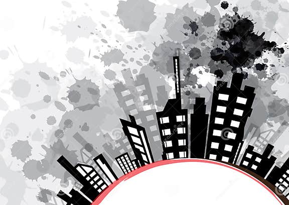 Abstract urban design stock vector. Illustration of smoke - 27179296