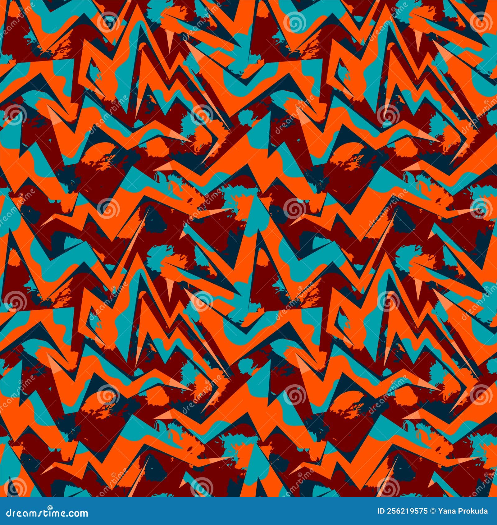 Abstract Urban Pattern with Curved Geometry Elements and Grunge Spots ...