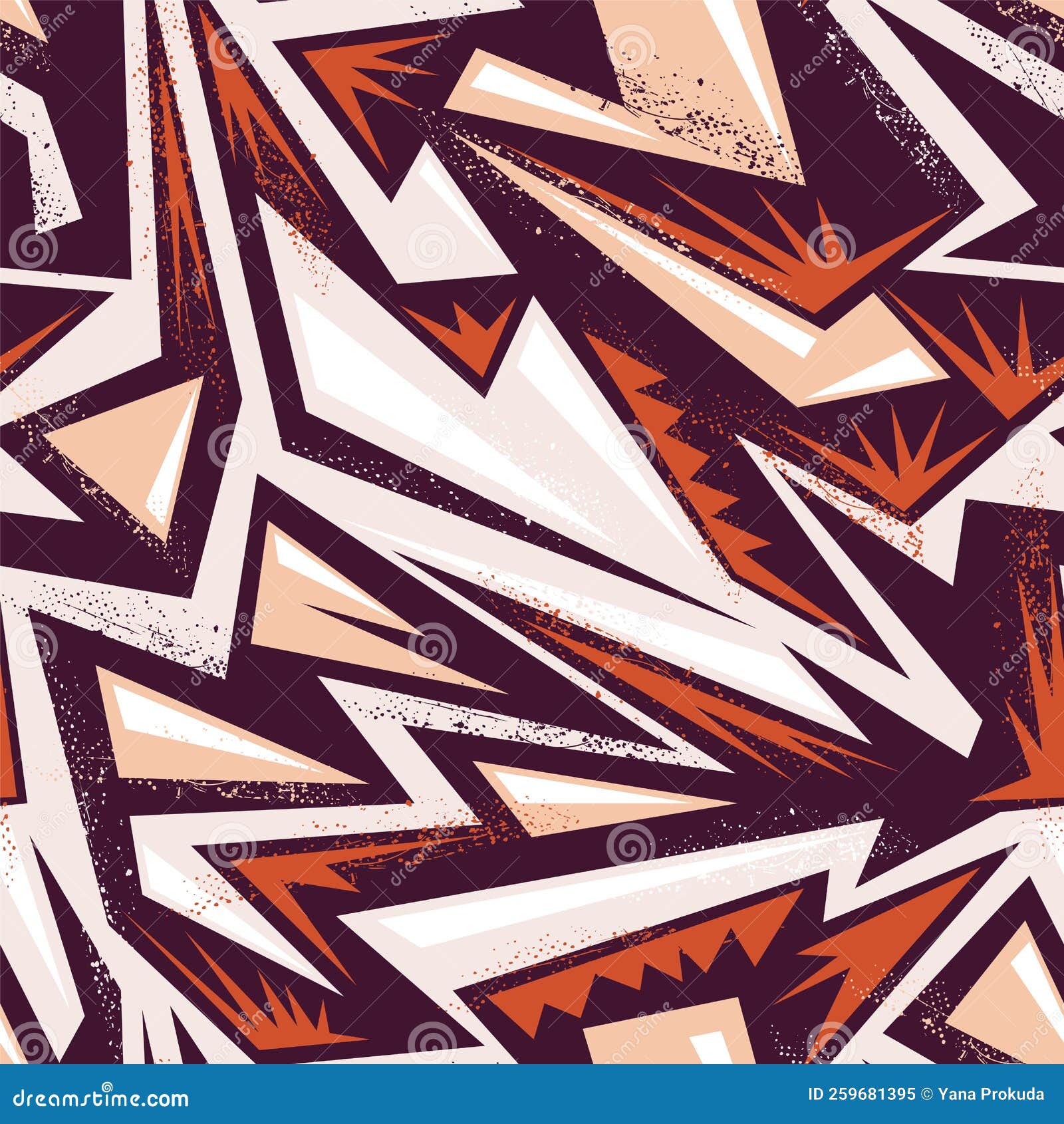 Abstract Urban Pattern with Curved Geometry Pattern with Grunge Spots ...