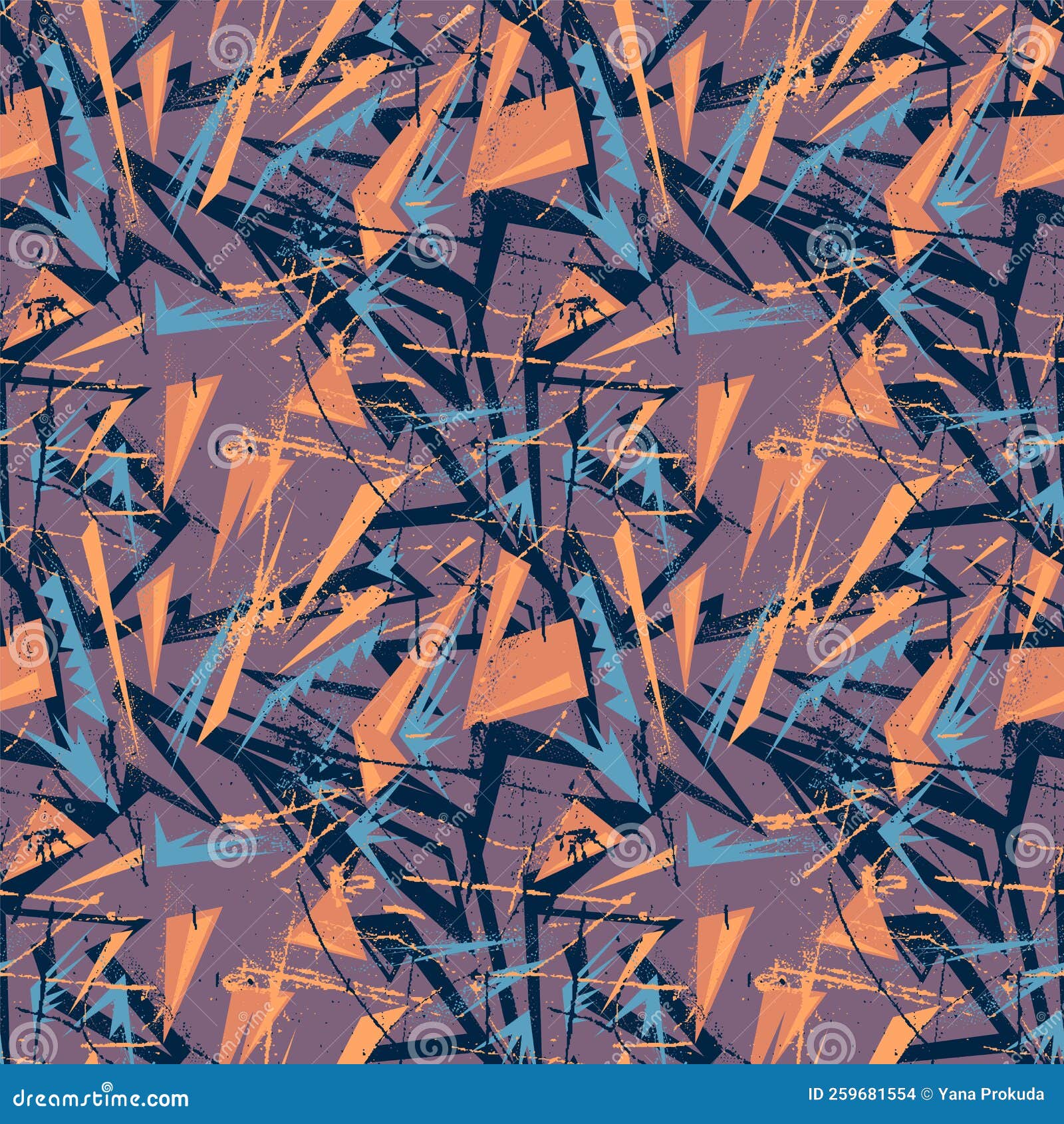 Abstract Urban Pattern with Curved Geometry Pattern with Grunge Spots ...