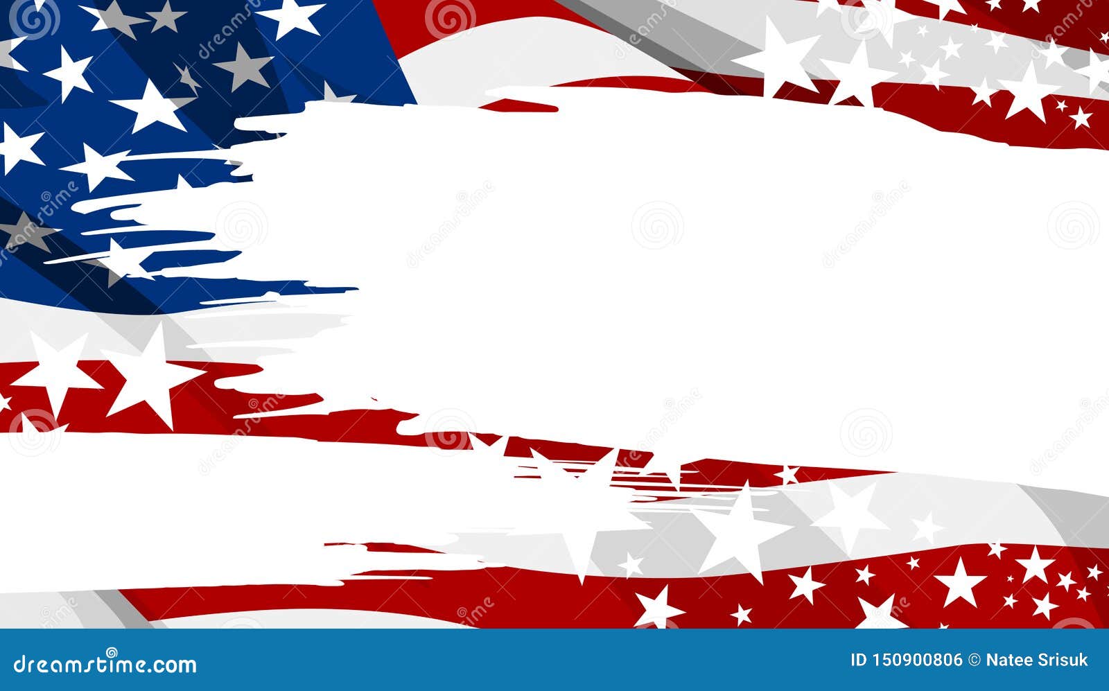 Abstract USA Flag Paintbrush Banner Background Vector Illustration ... Abstract USA Flag Paintbrush Banner Background Vector Illustration ...
